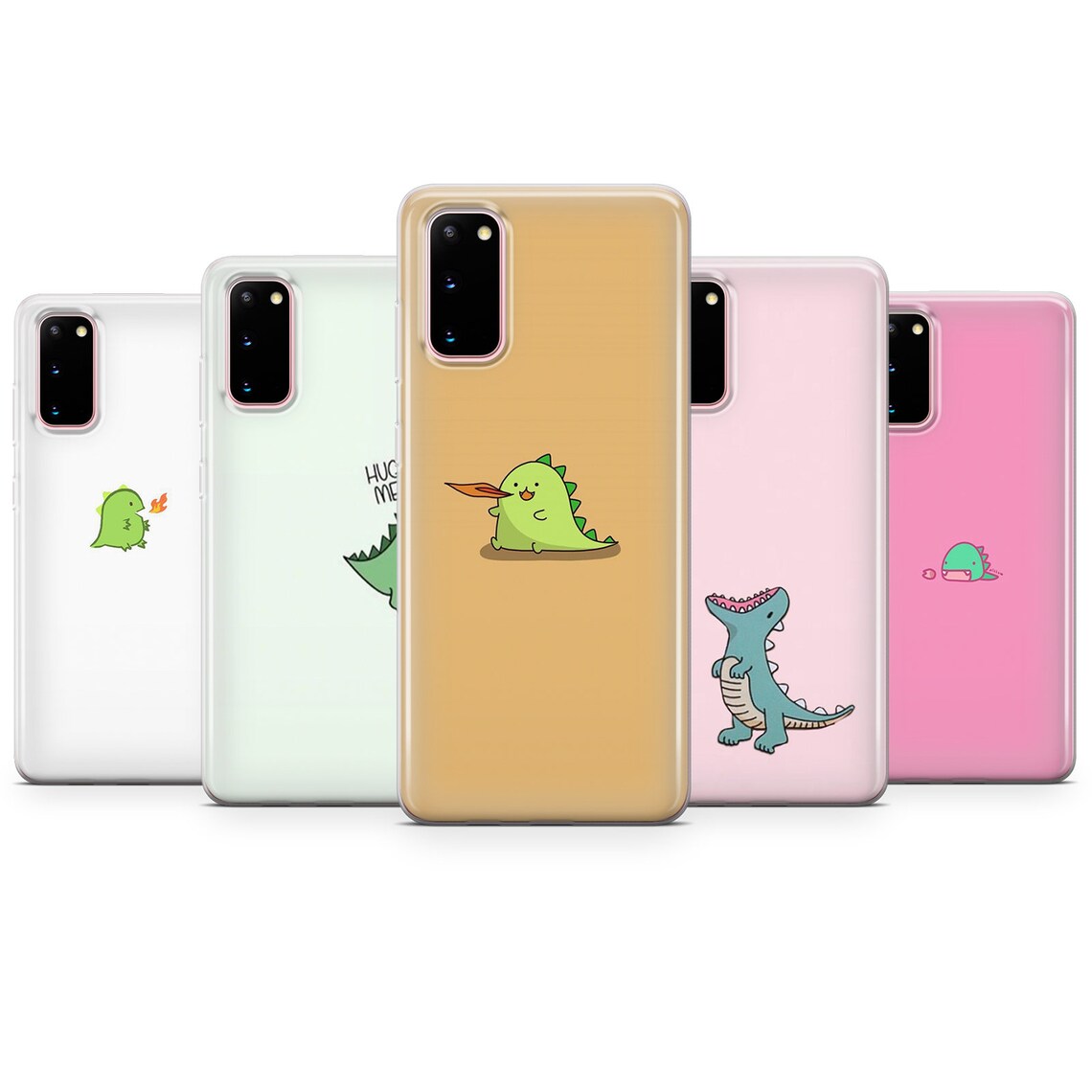 Cute Dino Phone Case Cover for iPhone 7, 8, XS, XR, 11PRO & Samsung S10 ...