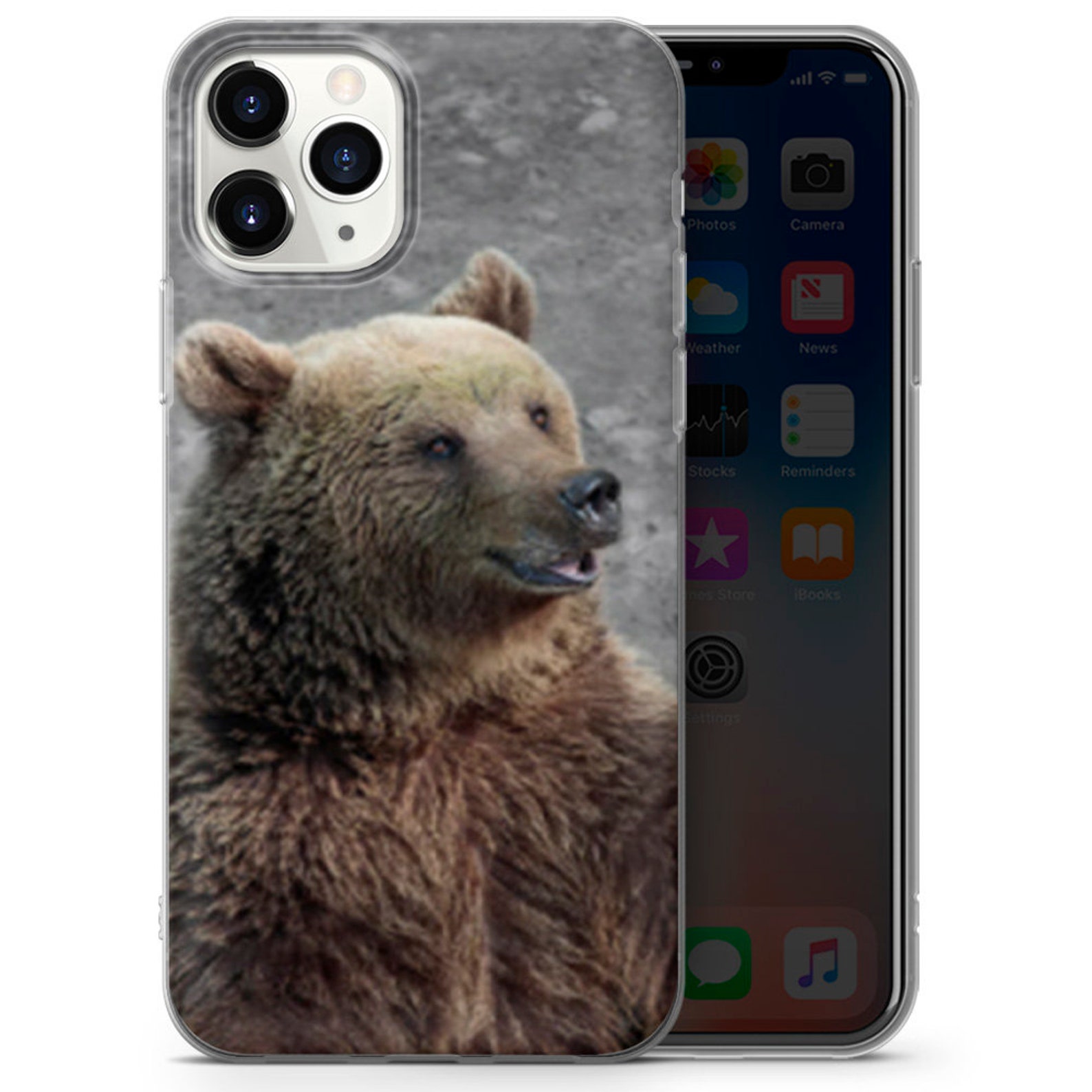 Bear Phone Case Cover for iPhone 7, 8, XS, XR, 11PRO & Samsung S10, S20 ...
