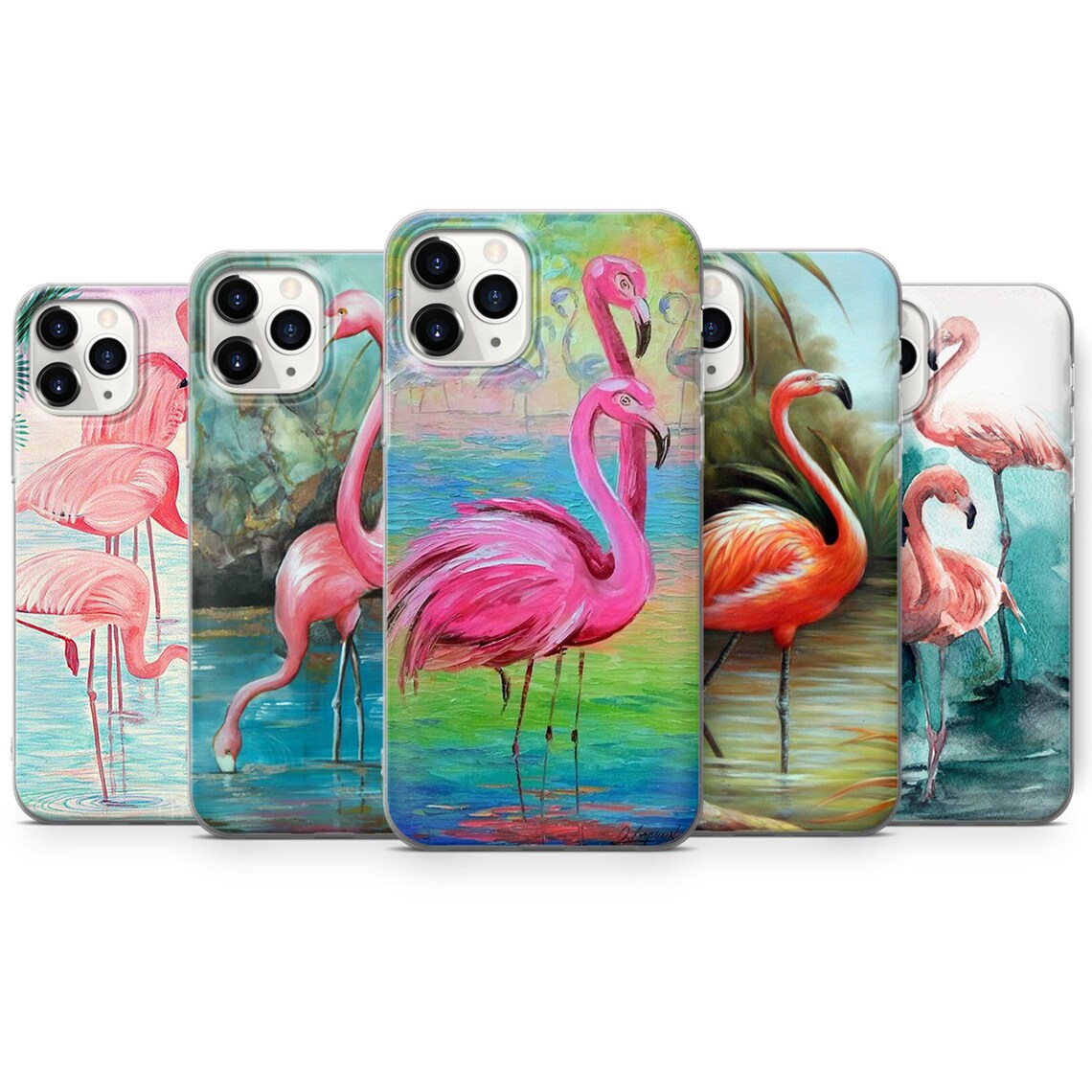Flamingo Phone Case Cover for iPhone 7, 8, XS, XR, 11PRO & Samsung S10 ...