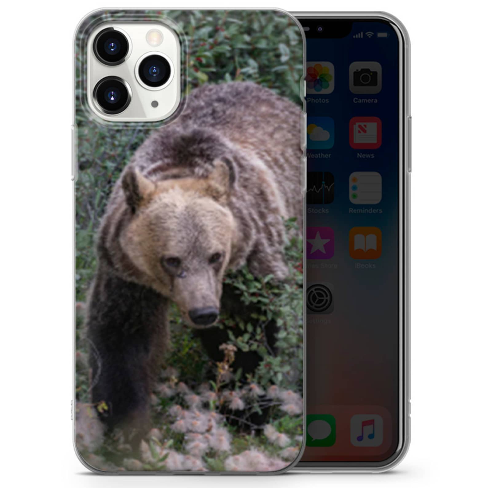 Bear Phone Case Cover for iPhone 7, 8, XS, XR, 11PRO & Samsung S10, S20 ...