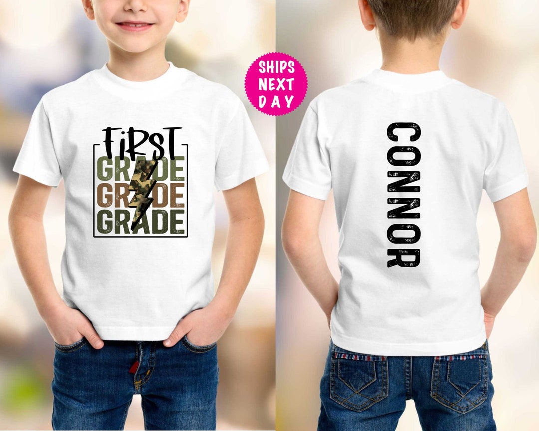 Personalized First Grade Shirt: Custom Back to School Tee - Etsy