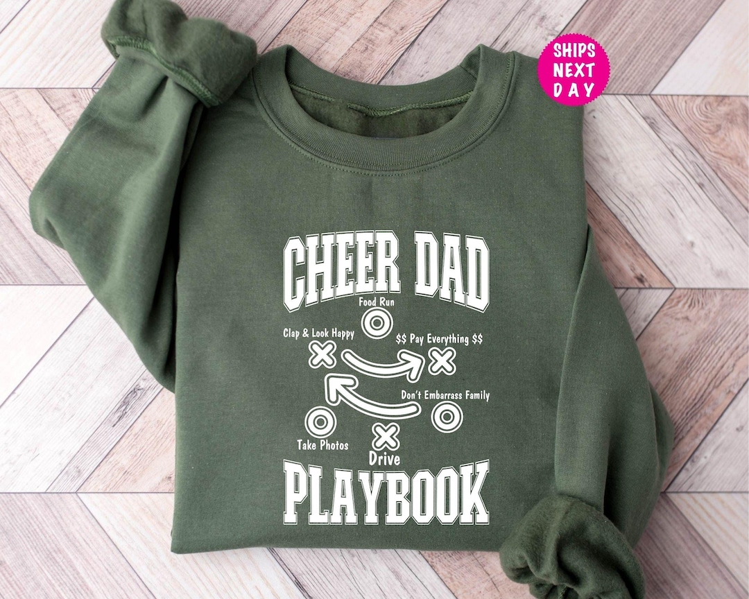 Funny Cheer Dad Playbook Sweatshirt, Sports Dad Gift - Etsy