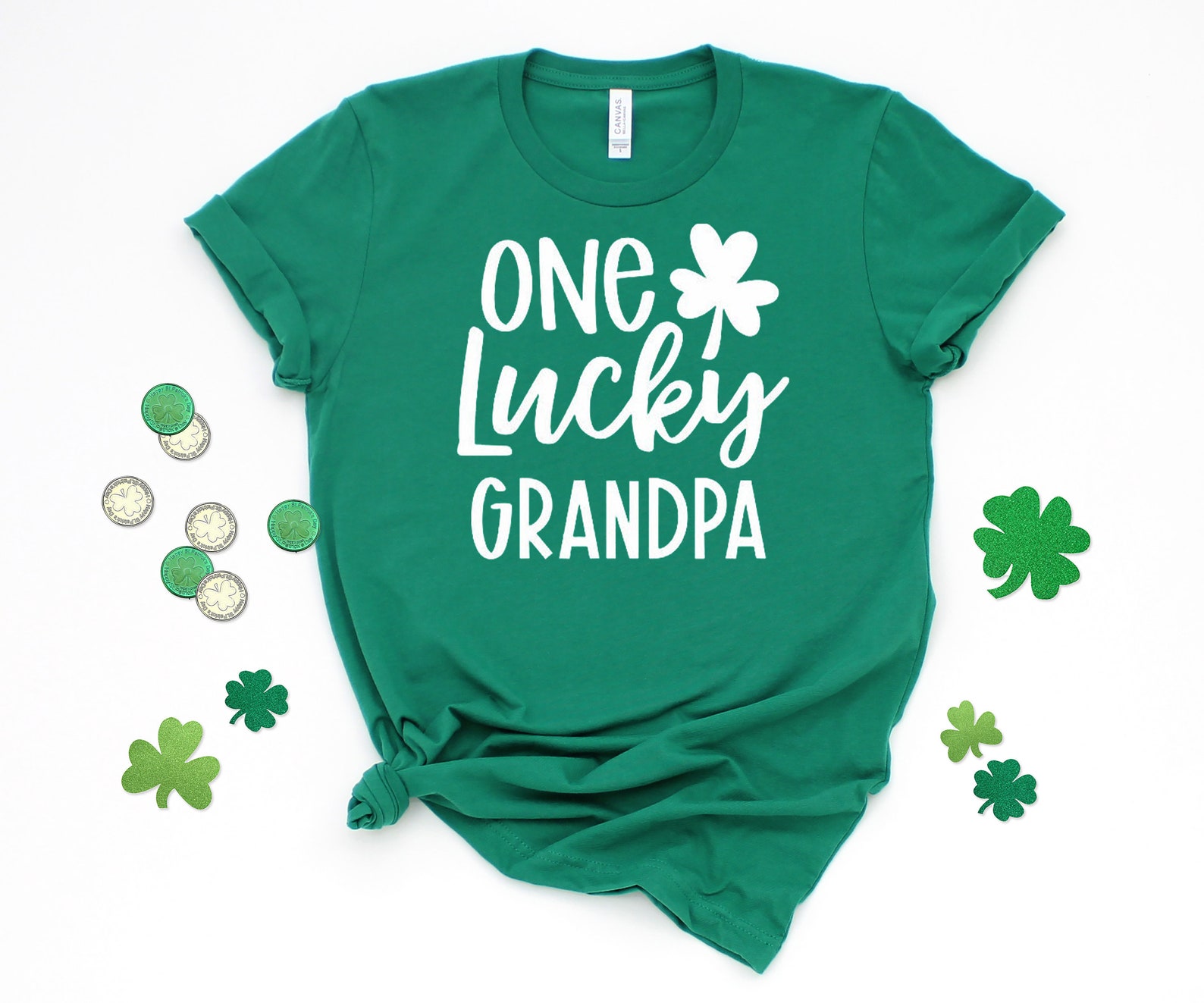 One Lucky Grandpa Shirt Lucky Shirt Irish Shirt Stpatricks Etsy