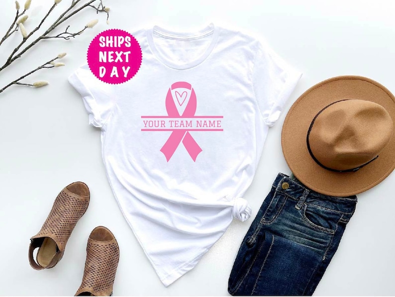 Custom Breast Cancer Team Shirt Cancer Awareness Tee - Etsy