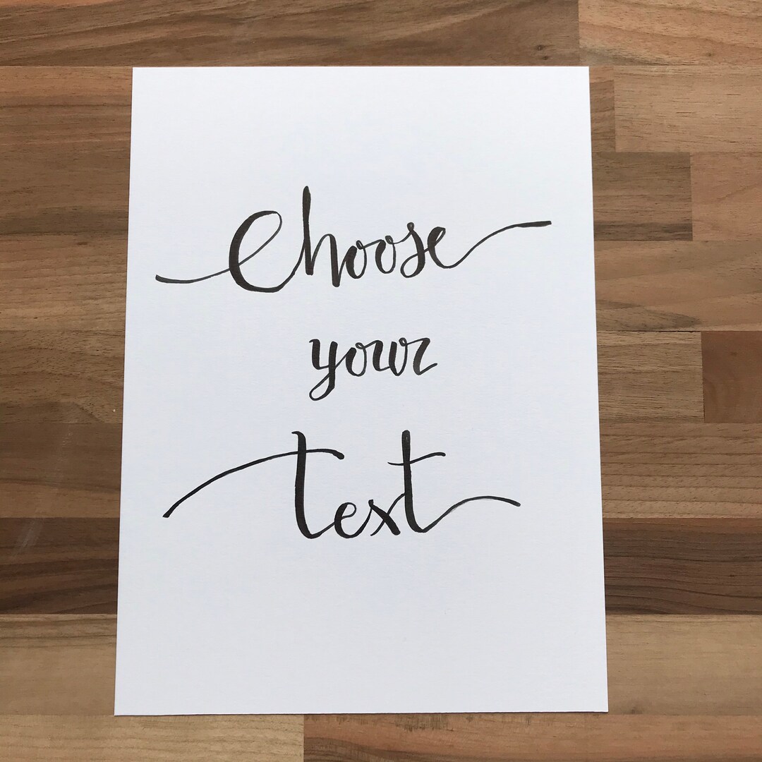 Bespoke Made to Order Modern Calligraphy Print - Etsy