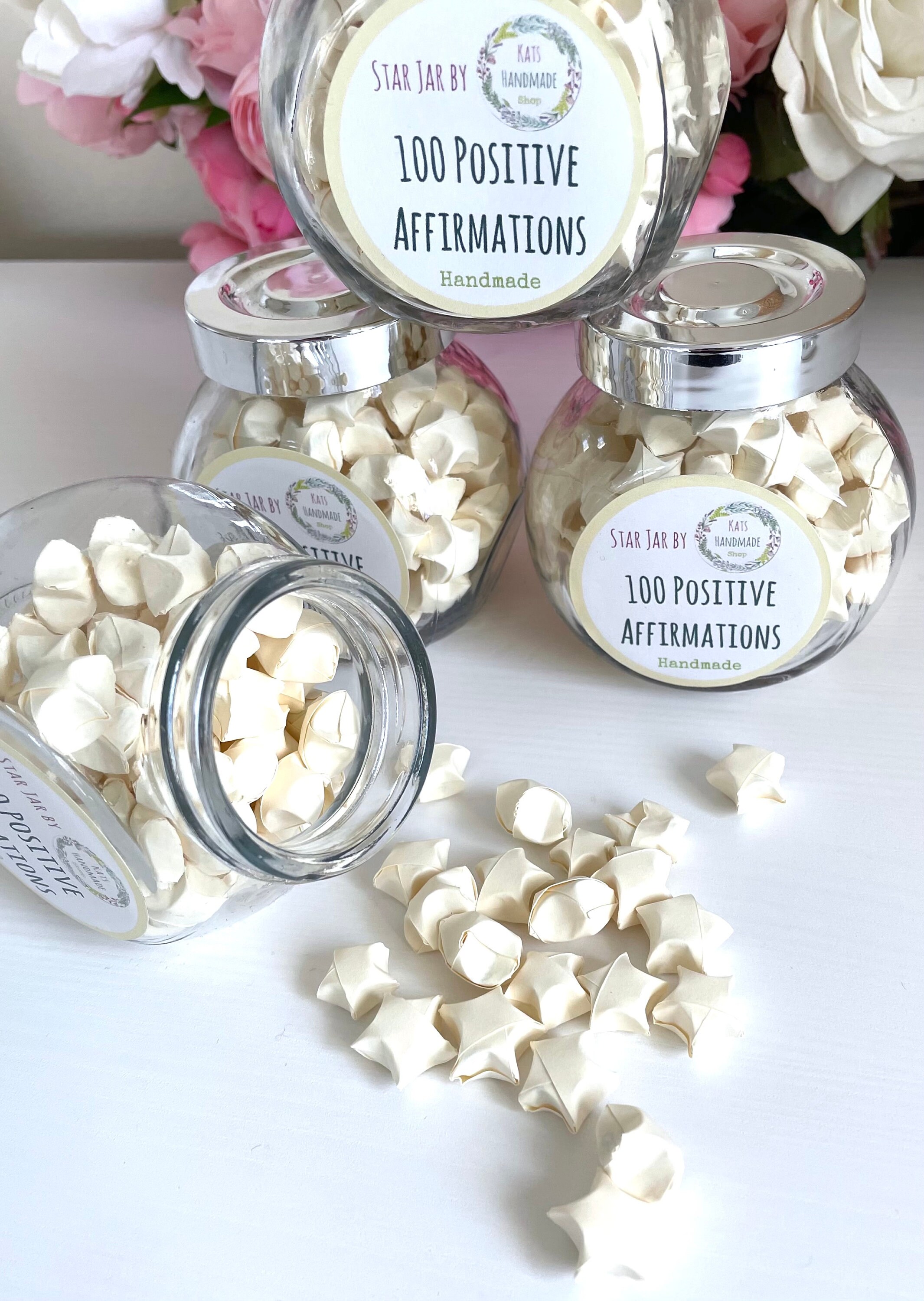 Star Jar 100 Positive Affirmations Lucky Origami Stars in a - Etsy UK