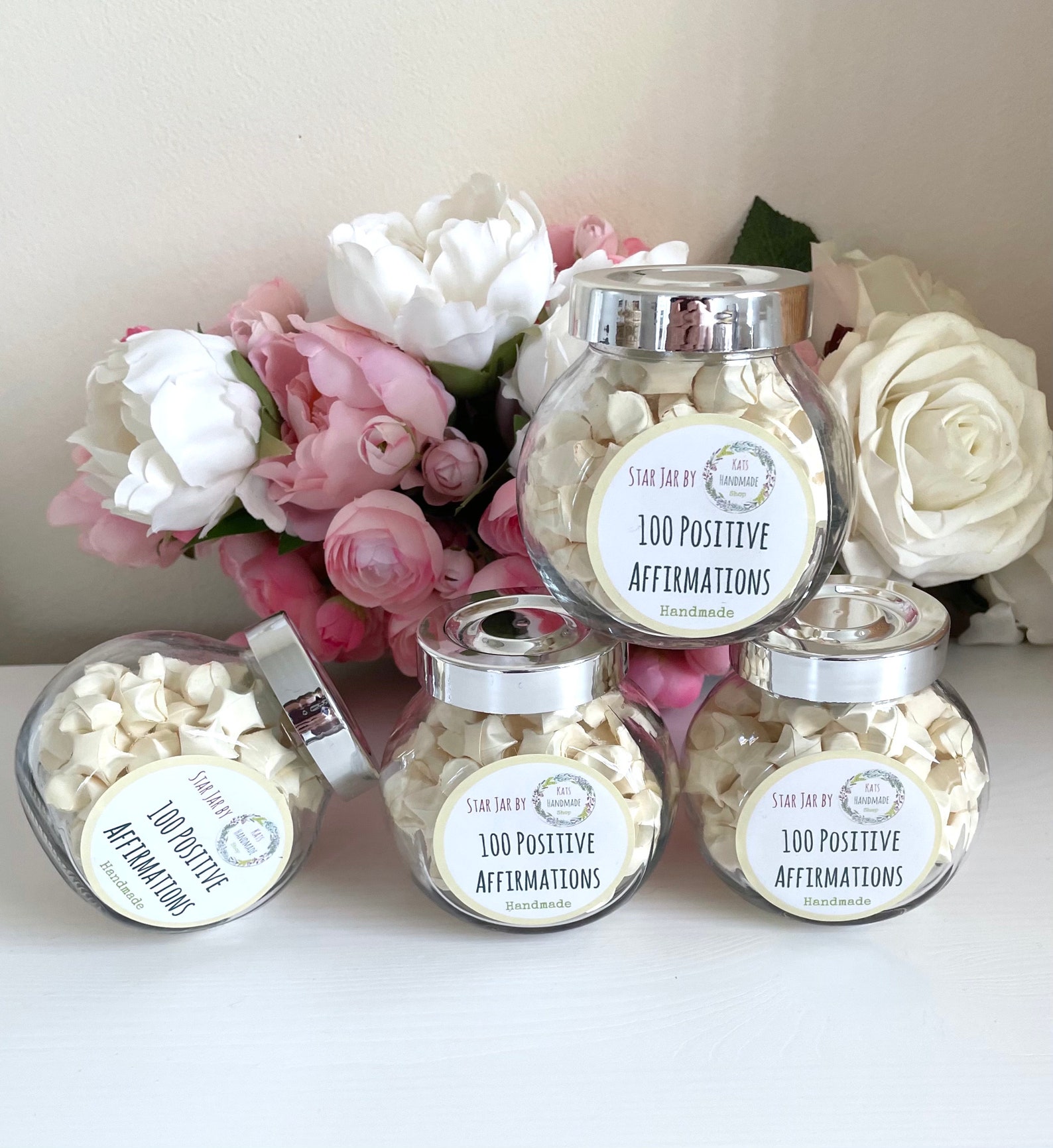 Star Jar 100 Positive Affirmations Lucky Origami Stars in a | Etsy