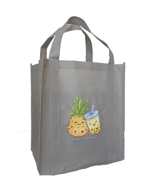 Pineapple Boba Bubble Tea Tote Bag Cute Fruit Reusable Boba | Etsy