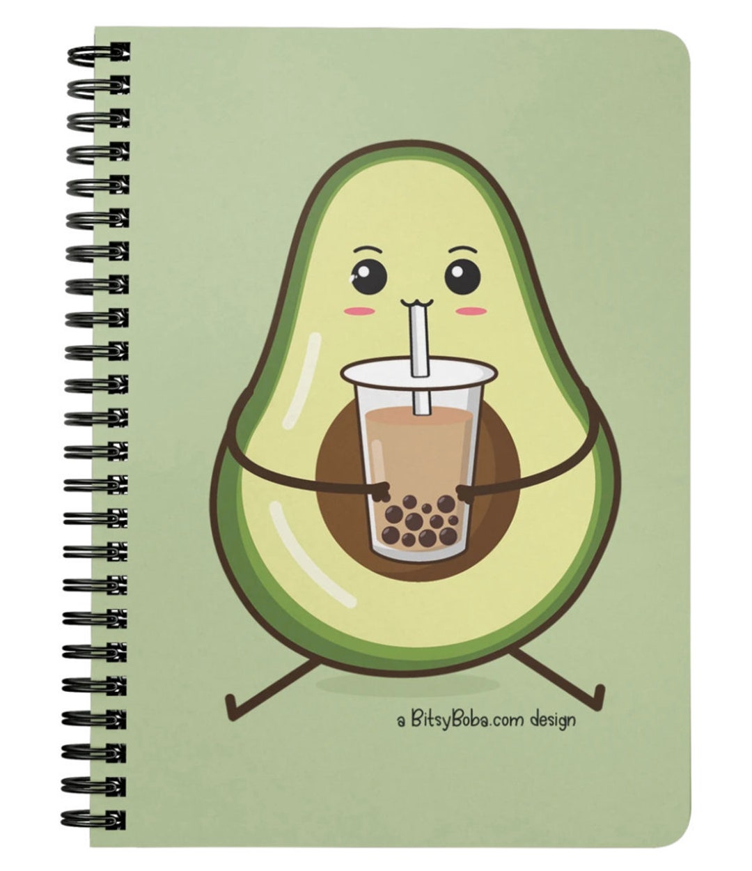 Avocado Boba Notebook Bubble Tea Notebook - Etsy