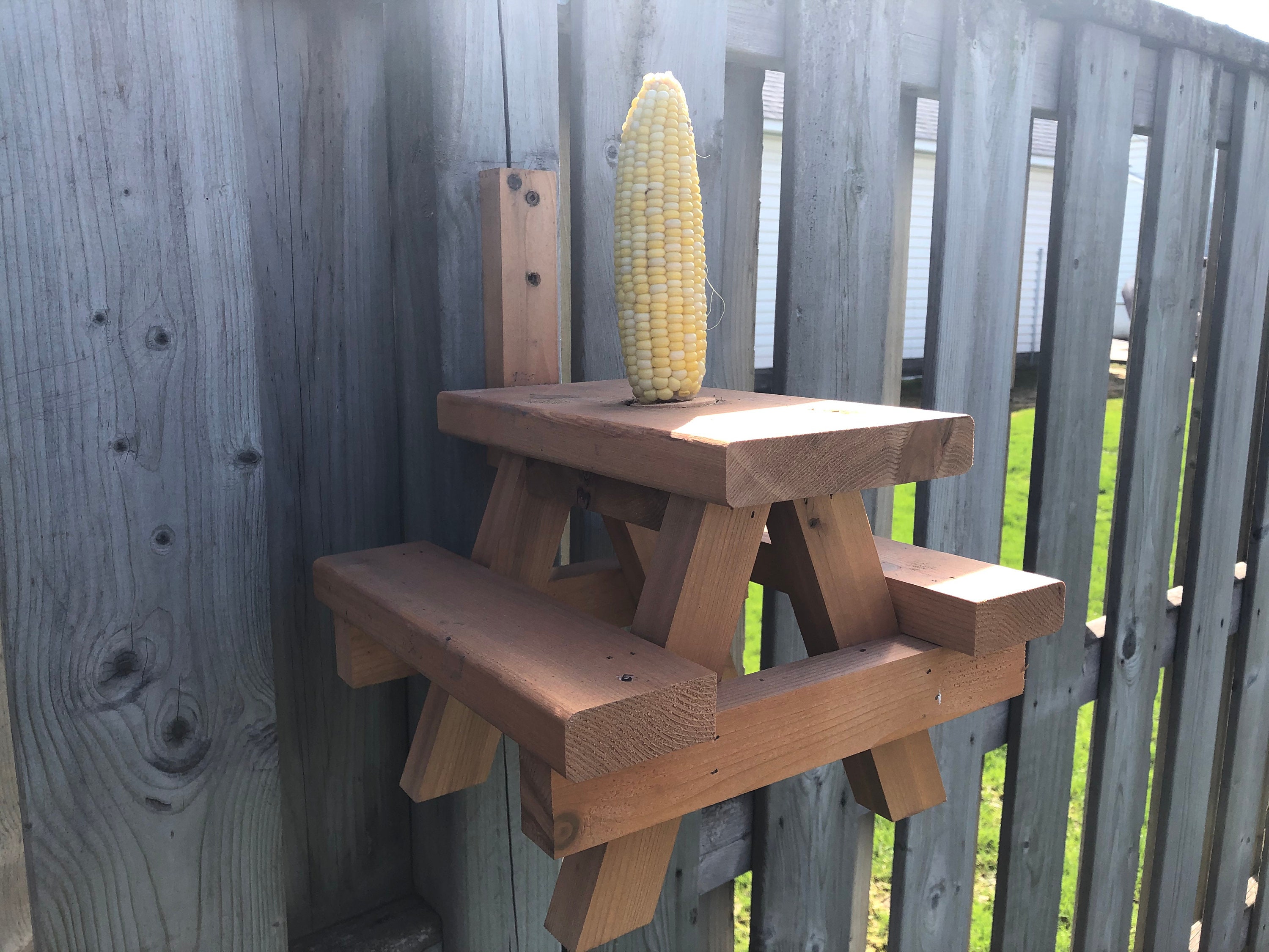 Squirrel Picnic Table Bird Feeder Hanging Garden Décor - Etsy