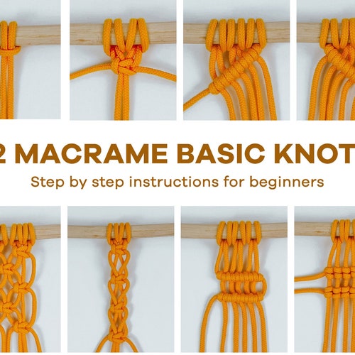 Macrame Knot Guide PDF With 20 Macrame Knots Explained Knot - Etsy
