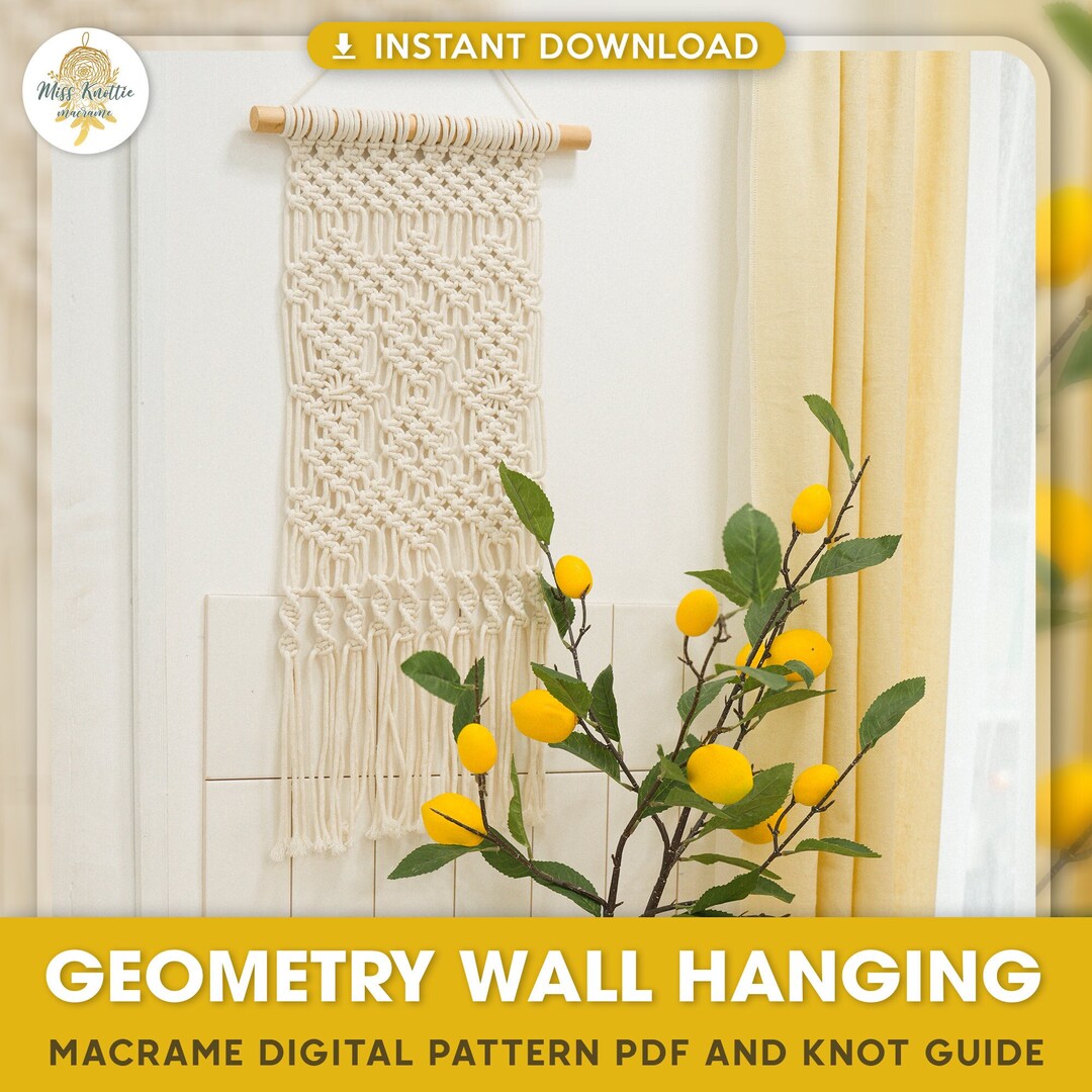 MACRAME GEOMETRY WALLHANGING/ Macrame Wall Hanging / Macrame Tutorial ...