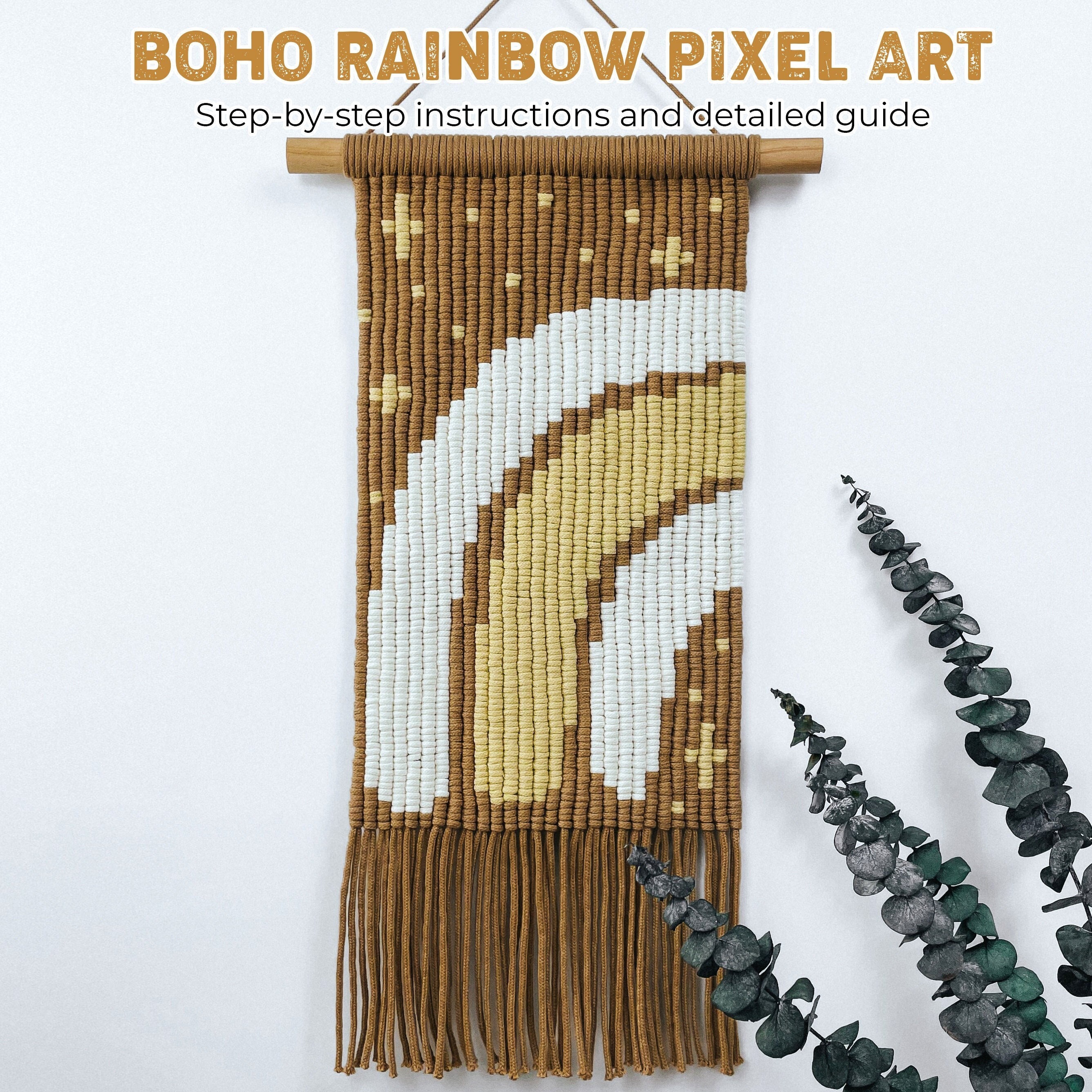 MACRAME PIXEL RAINBOW Pattern / Macrame Pattern/ Mother - Etsy