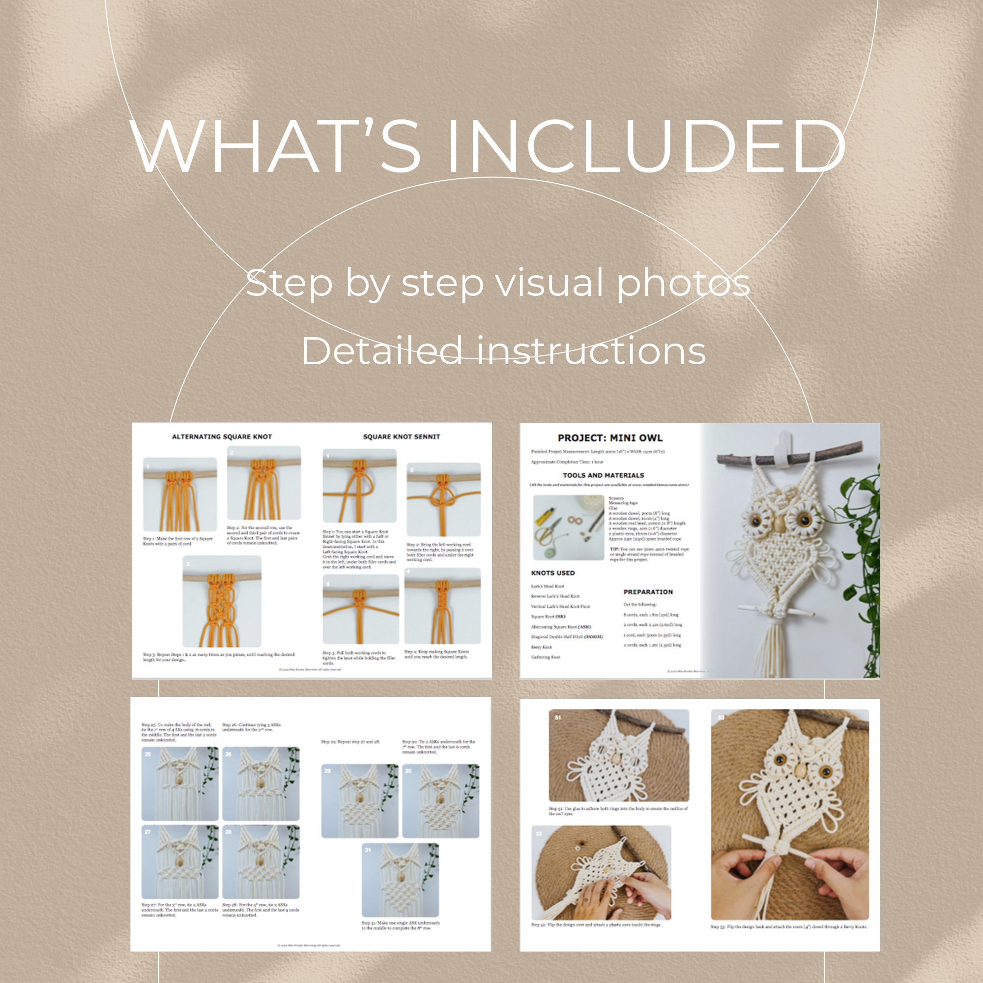 MACRAME MINI OWL / Pdf Pattern / Home Decoration/ Macrame - Etsy