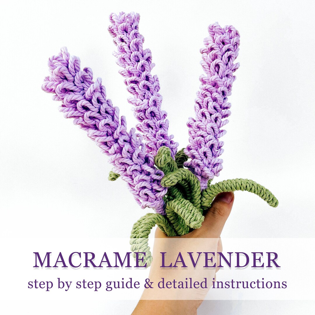 MACRAME LAVENDER PATTERN / Flower Pattern/ Spring Pattern/ - Etsy