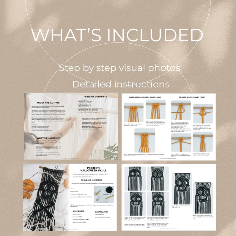 MACRAME PATTERN / Halloween Skull/ Halloween Decoration/ - Etsy