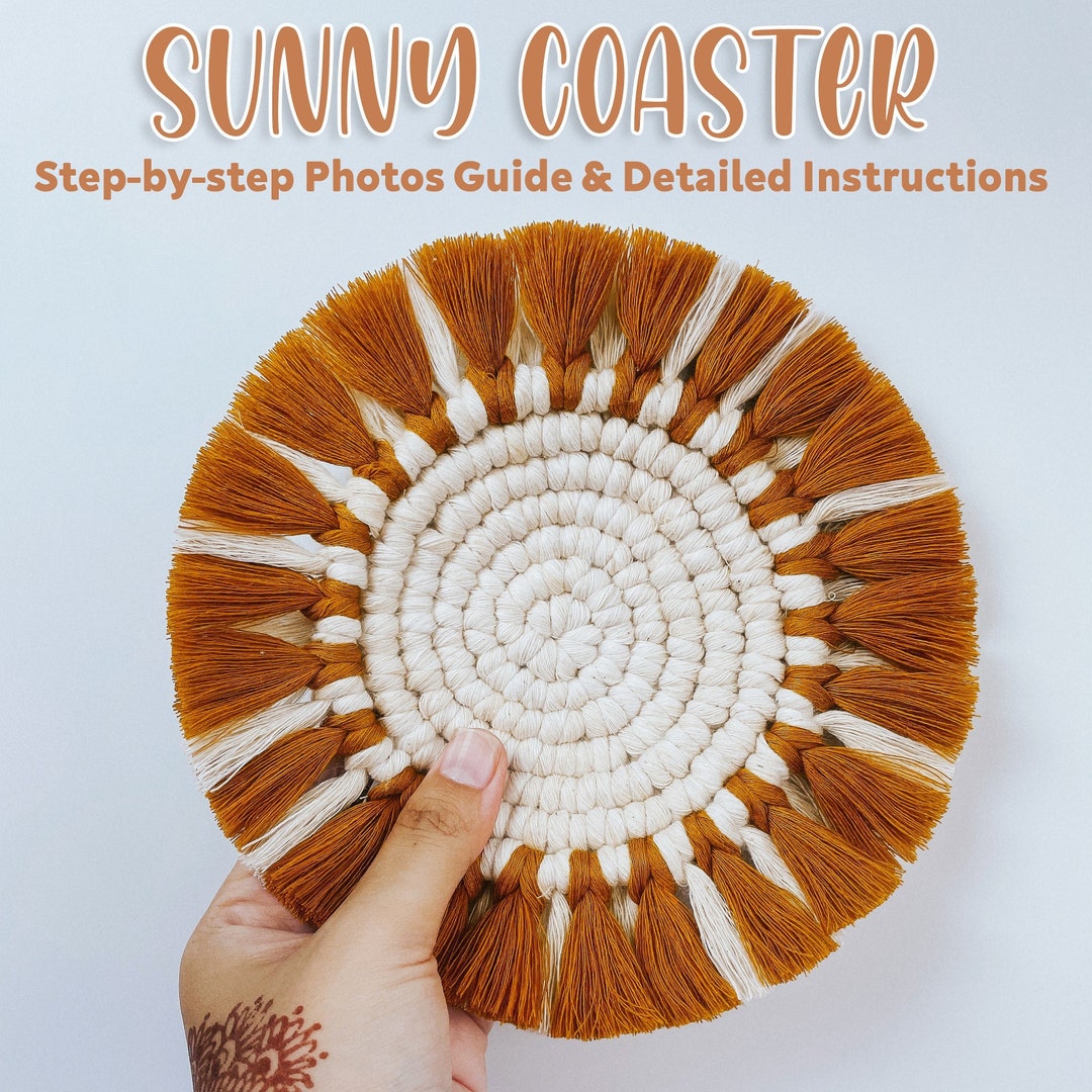 Macrame Sunny Coaster Pattern / PDF Pattern / Home Decoration/ - Etsy