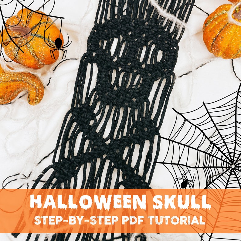 MACRAME PATTERN / Halloween Skull/ Halloween Decoration/ - Etsy