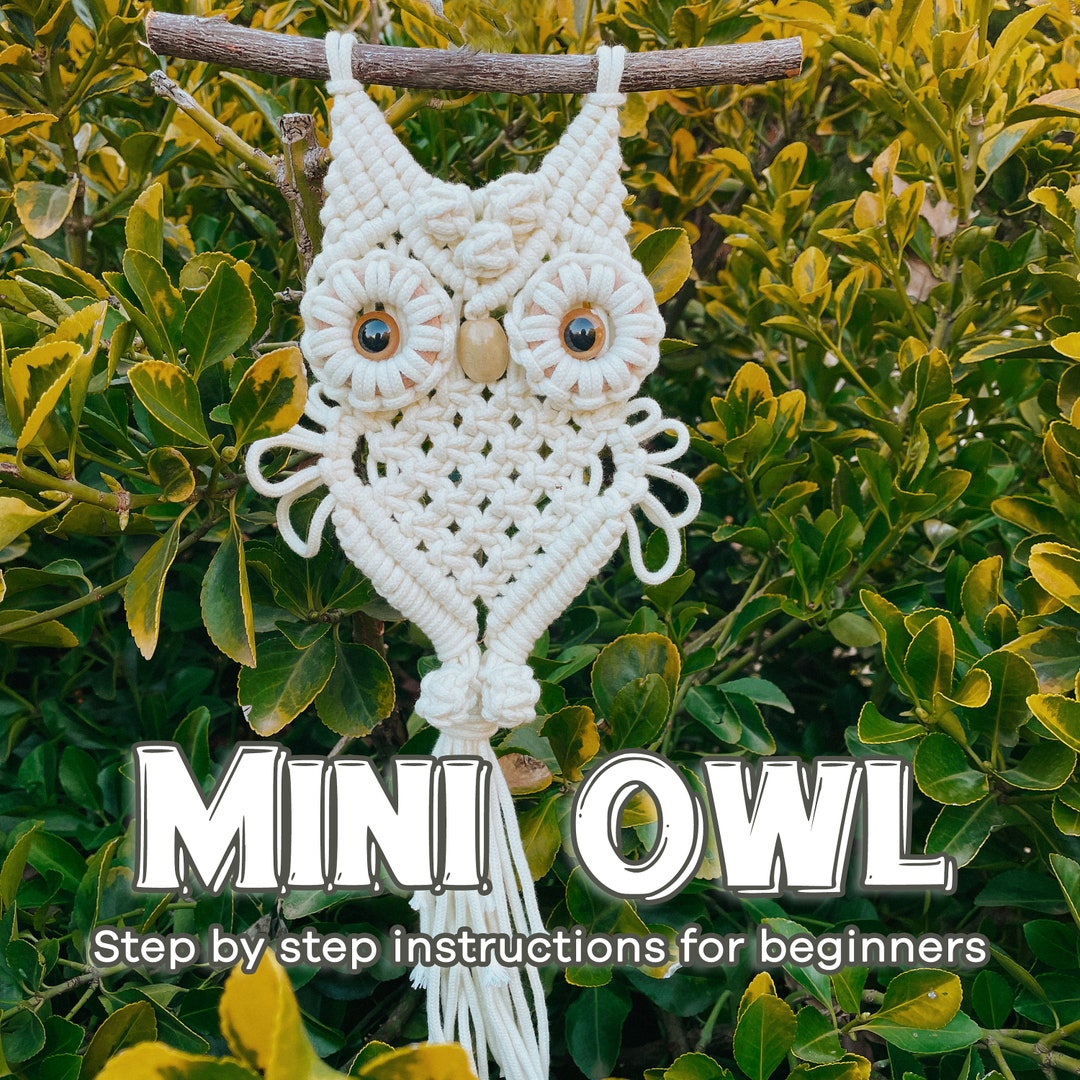 MACRAME MINI OWL / Pdf Pattern / Home Decoration/ Macrame Tutorial ...