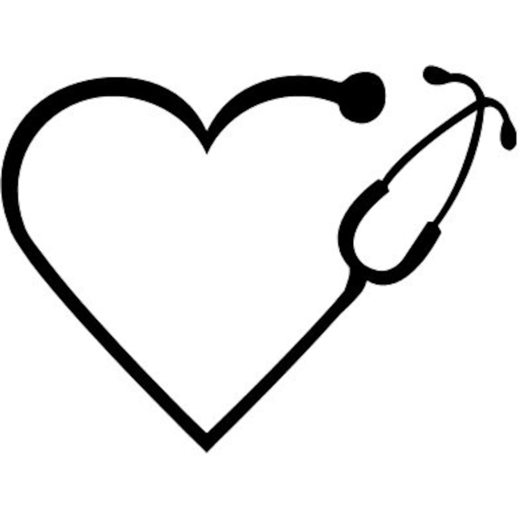 Stethoscope Heart Vinyl Decal Waterproof Weatherproof Sticker, for Cars ...
