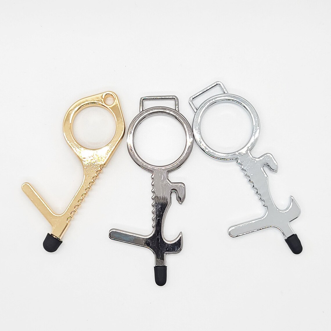 No Touch Keychain Keyfob Touchless Keychains Safe Keychains Protection ...