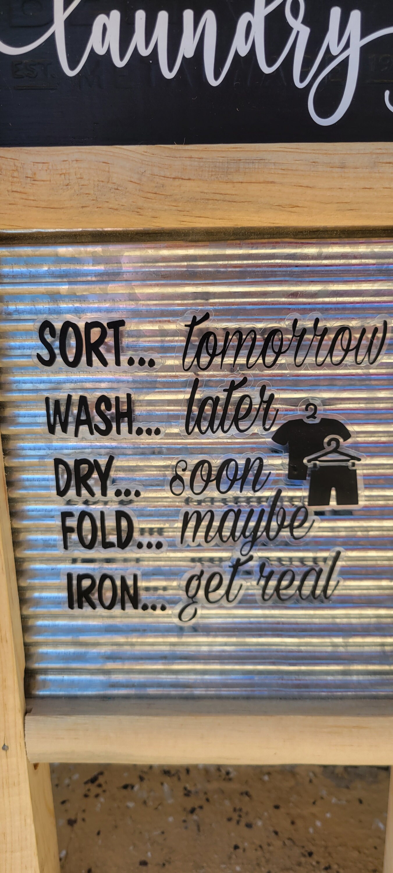 Laundry Room Decor, Washboard Sign, Laundry Schedule, Farmhouse Decor ...