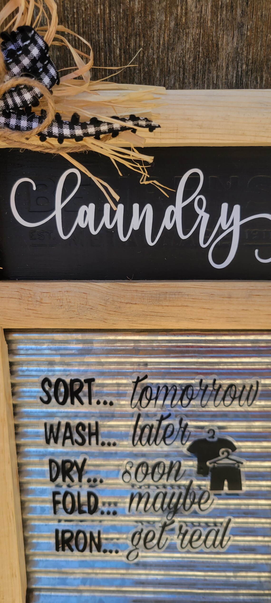 Laundry Room Decor, Washboard Sign, Laundry Schedule, Farmhouse Decor ...