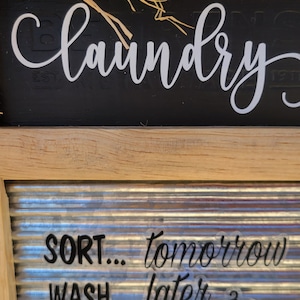 Laundry Room Decor, Washboard Sign, Laundry Schedule, Farmhouse Decor ...