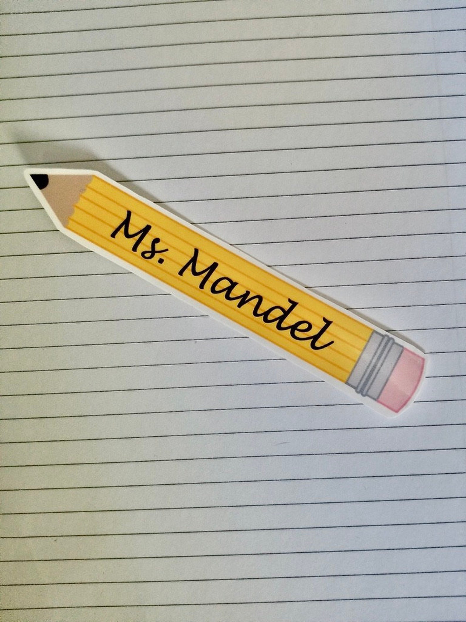 Customized Pencil Sticker perfect for Teachers - Etsy UK