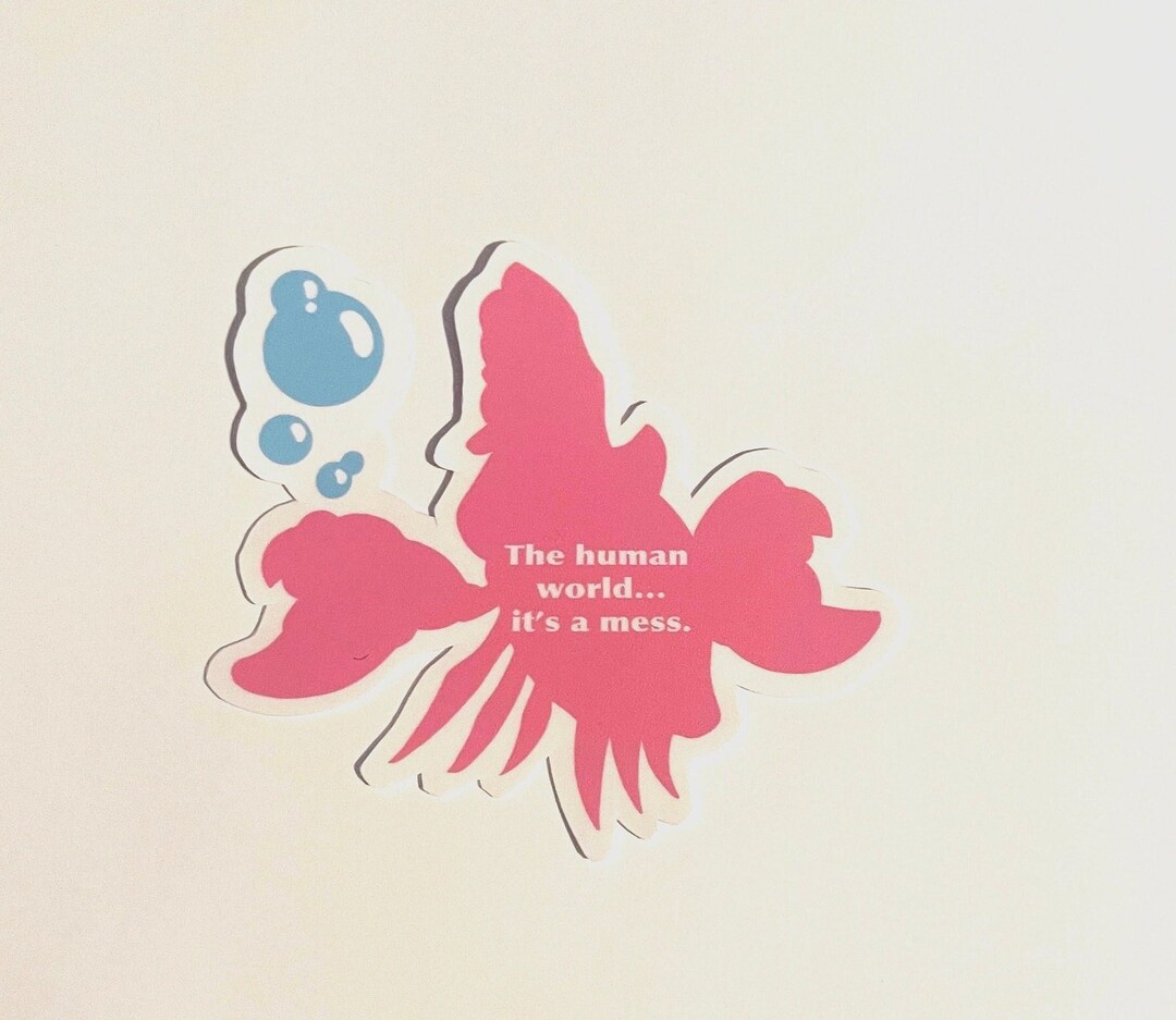 The Human World... It's a Mess Sticker - Etsy