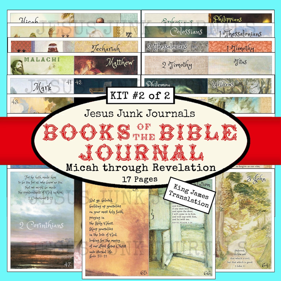 Books of the Bible Journal Kit Part 2, King James Version, a Digital ...