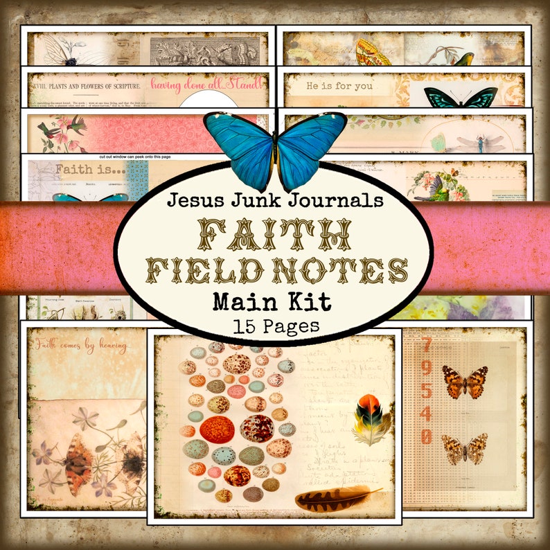 FAITH Field Notes Junk Journal, Main Kit, Digital Kit - Etsy