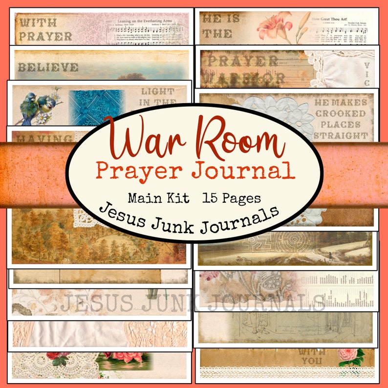 Prayer War Room Journal Main Kit, Digital Download, Jesusjunkjournals ...