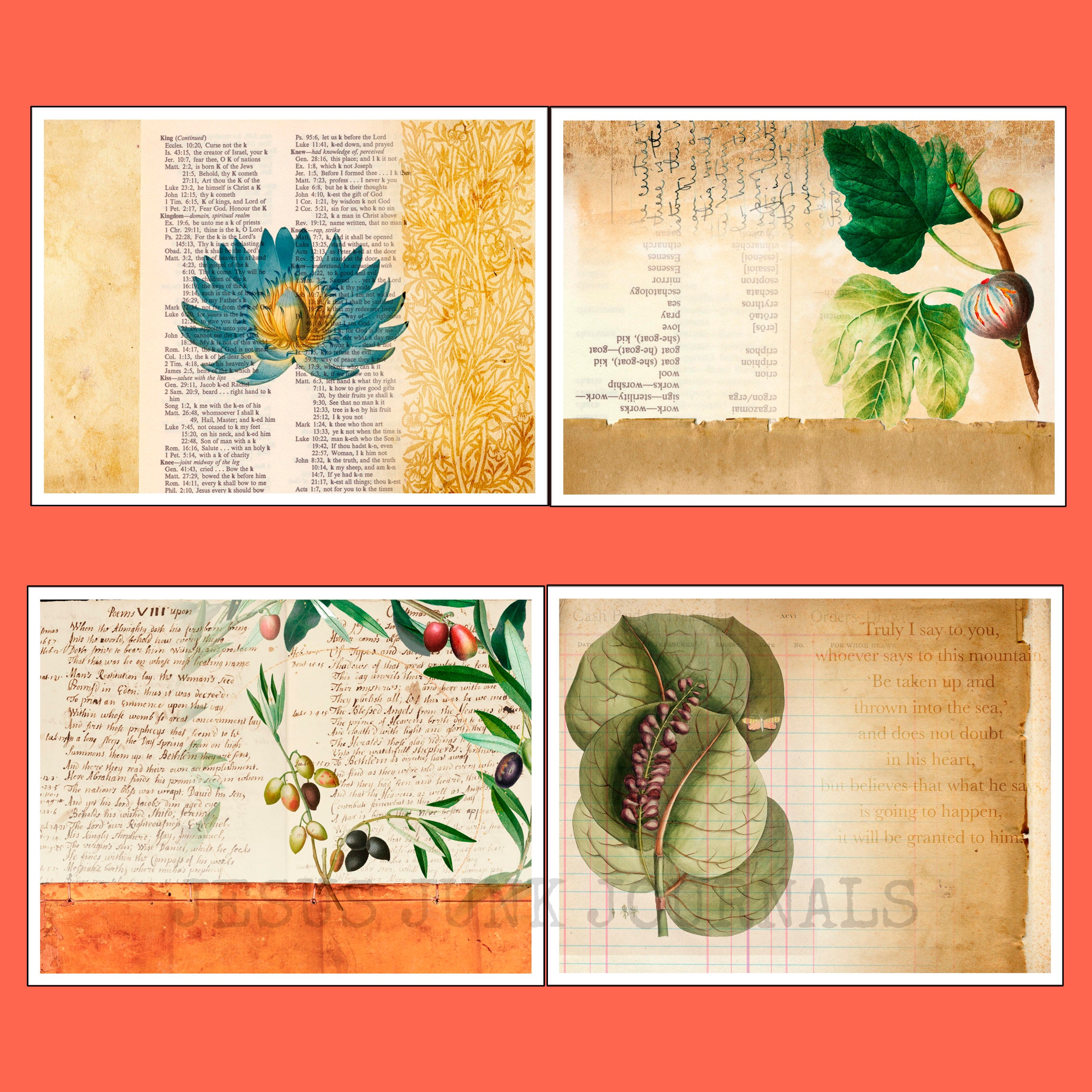 Book of Mark Junk Journal Digital Main Kit, Bible - Etsy