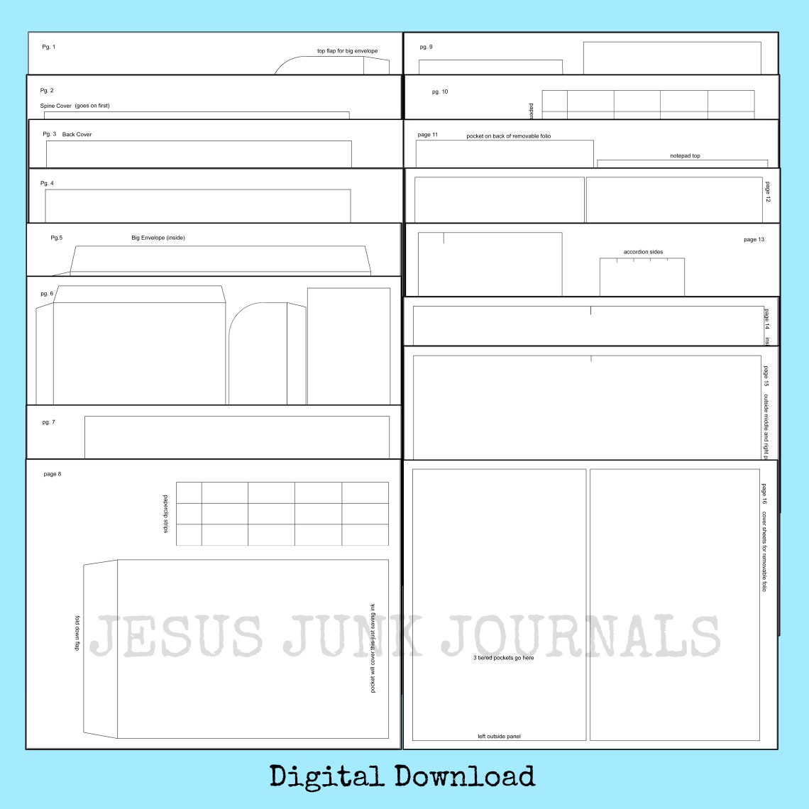 UNUSUAL FOLIO Templates Main Kit Digital Download Files - Etsy