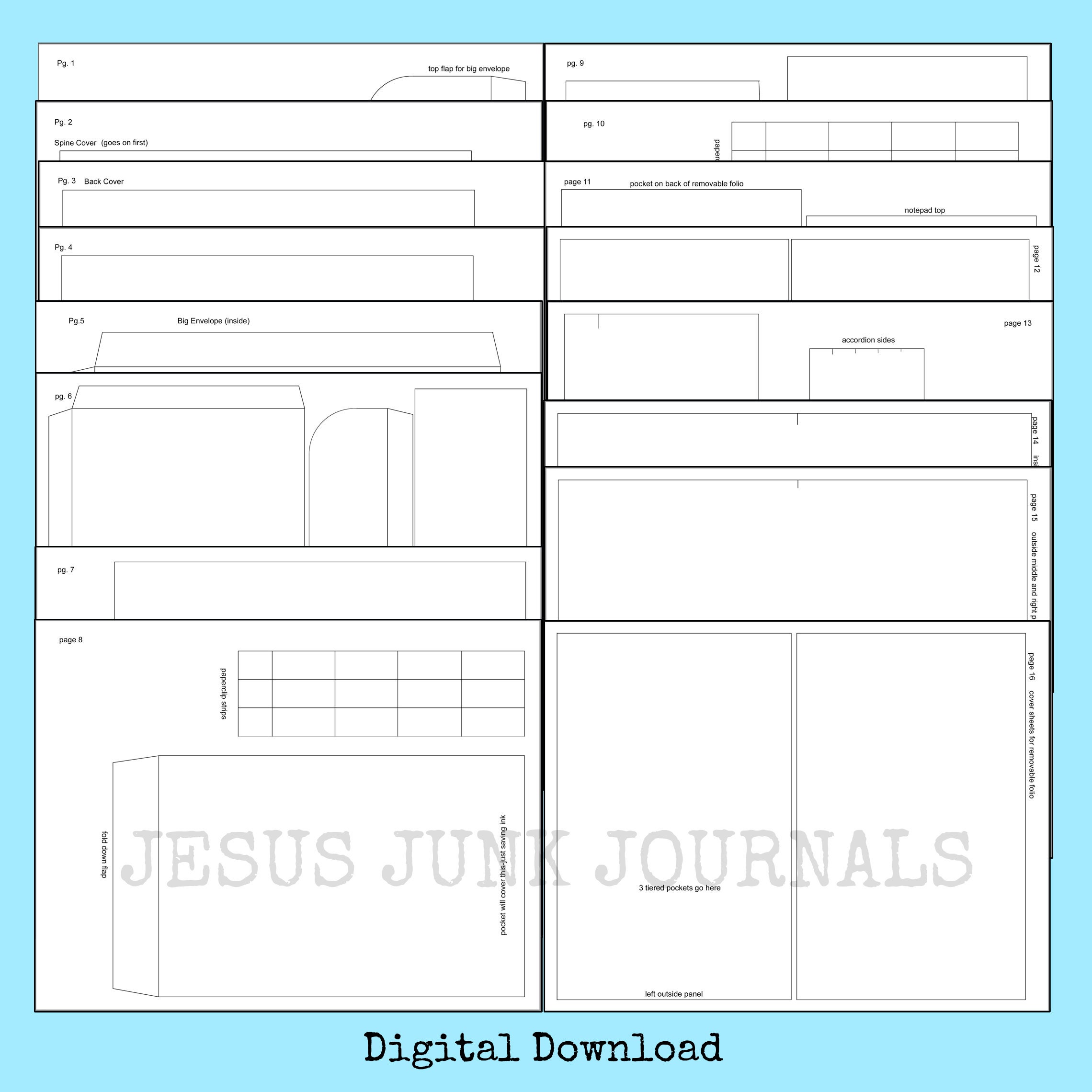 UNUSUAL FOLIO Templates Main Kit Digital Download Files - Etsy