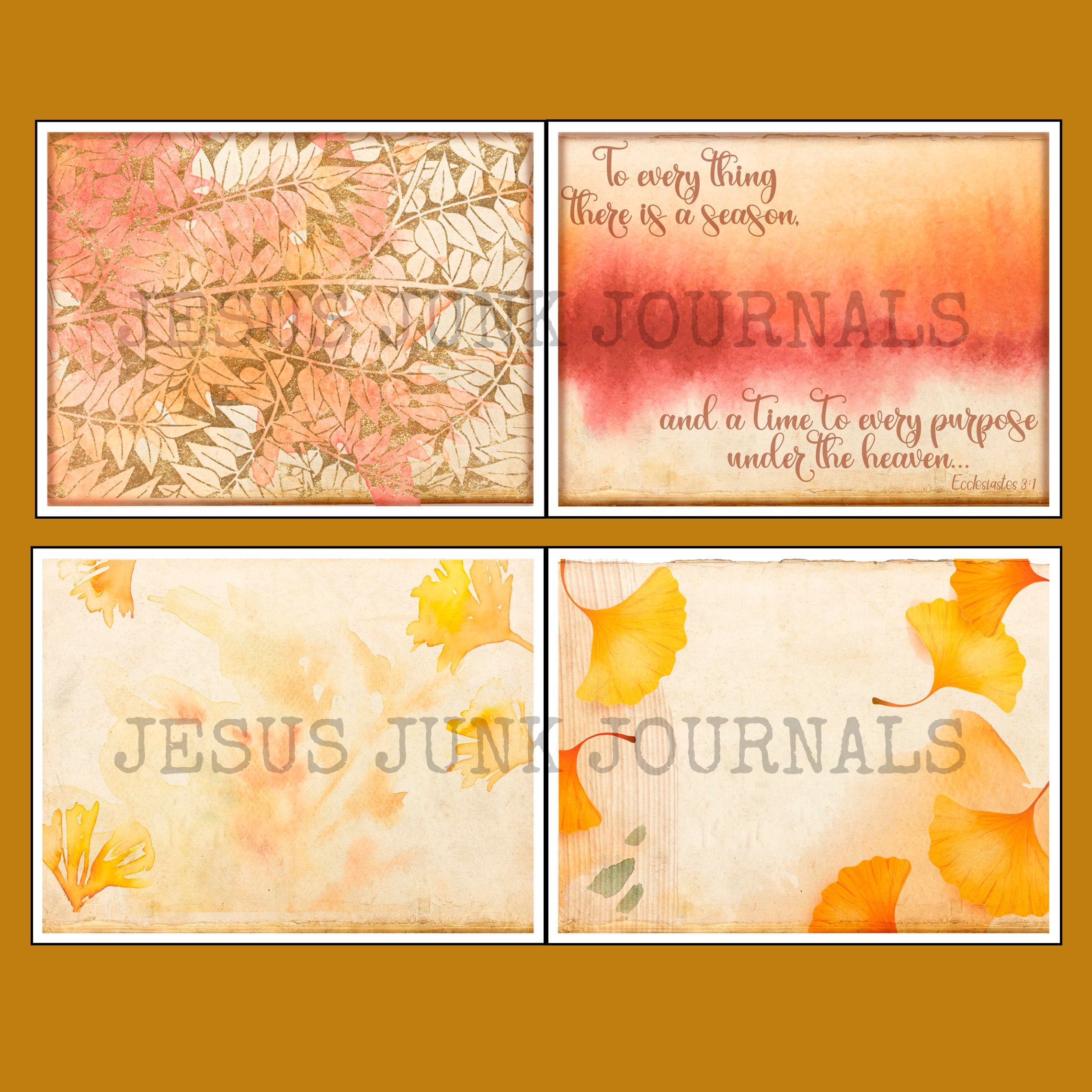 AUTUMN Junk Journal Digital Kit, Fall Pages and Ephemera - Etsy