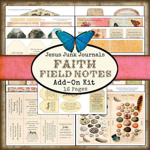 FAITH Field Notes Junk Journal Main Kit Digital Kit - Etsy