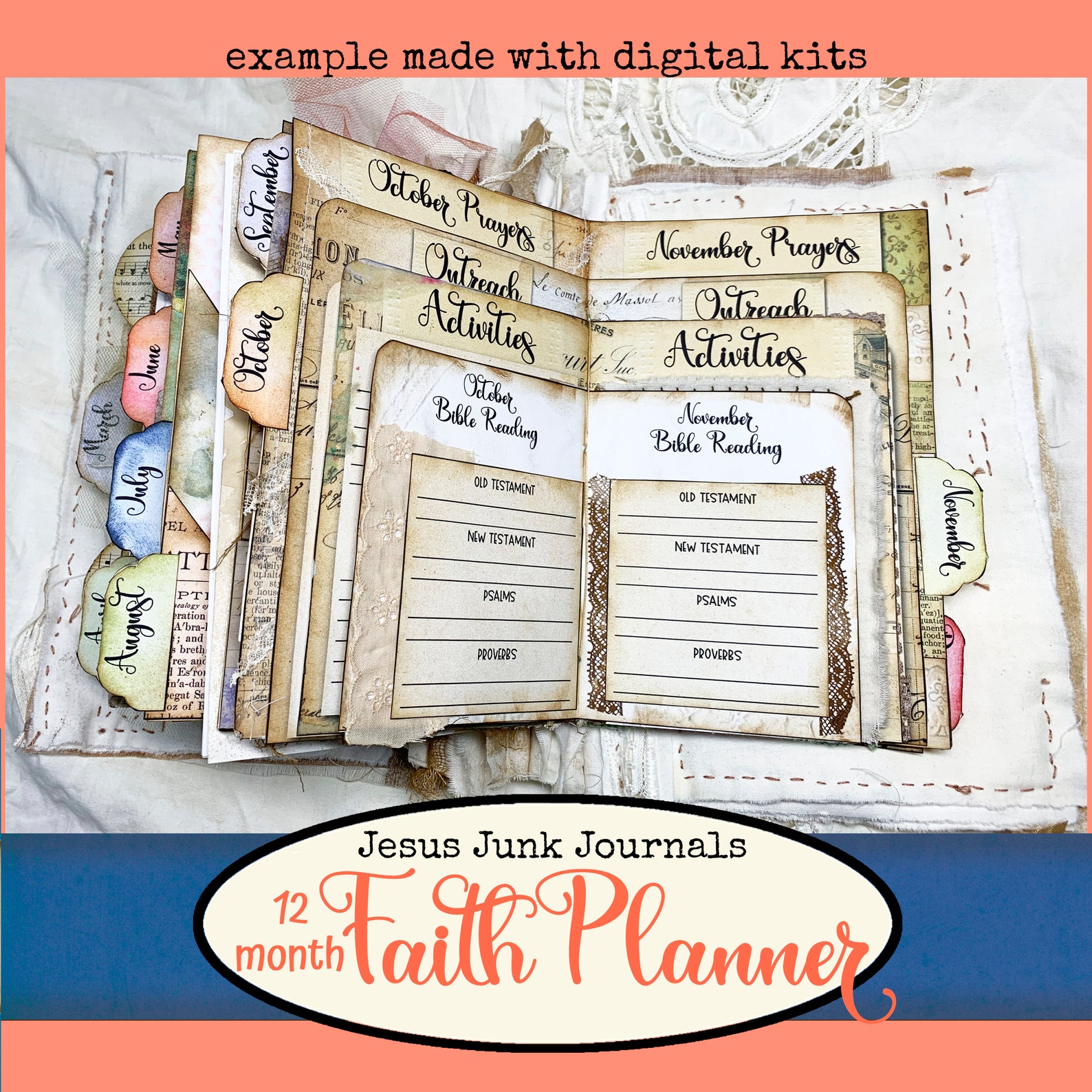 Faith Planner Add-on Kit 19 Pages, Pieces and Parts to Use With the ...