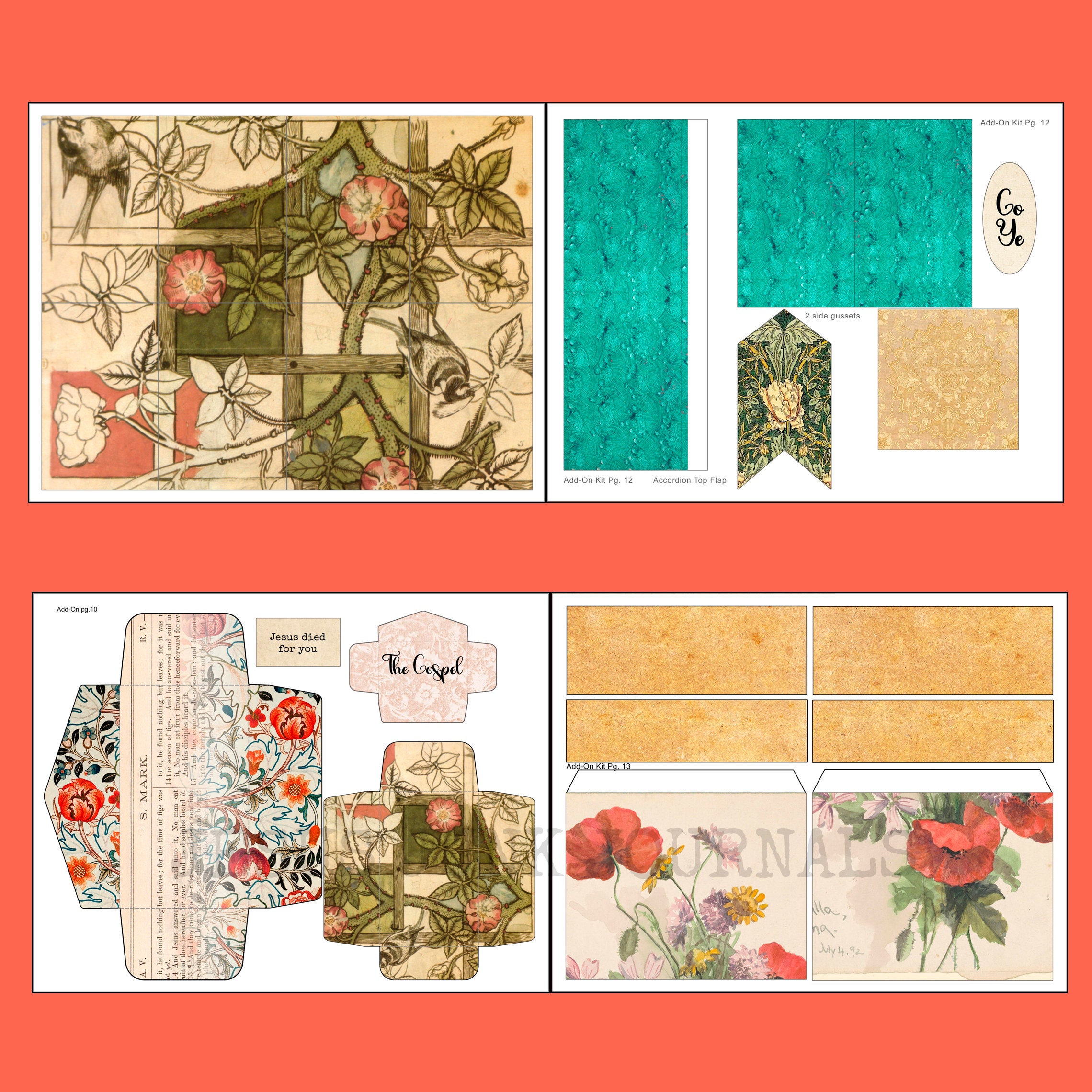 Book of Mark NAS Junk Journal Digital Add-on Kit, Bible Scriptures - Etsy