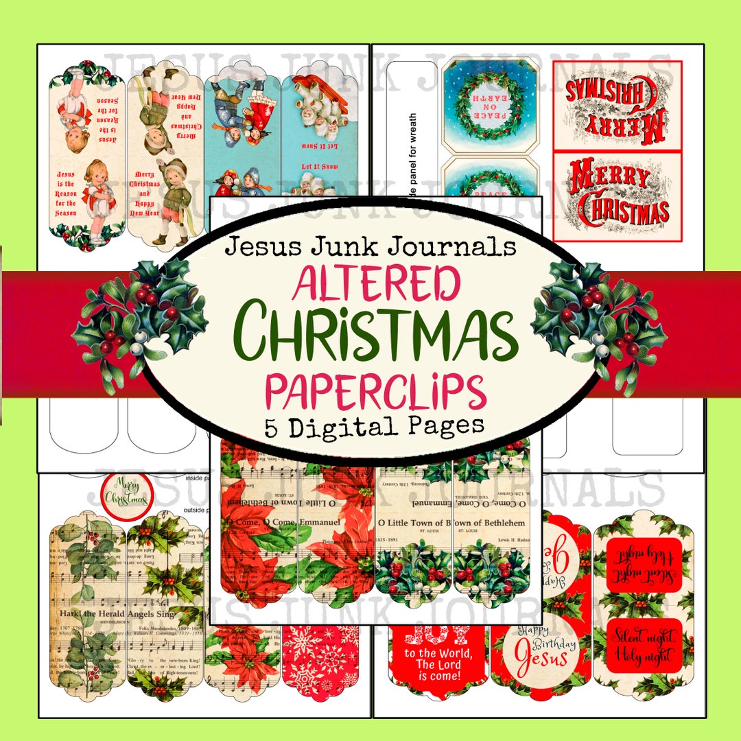 Christmas Altered Paperclips Digital Kit - Etsy