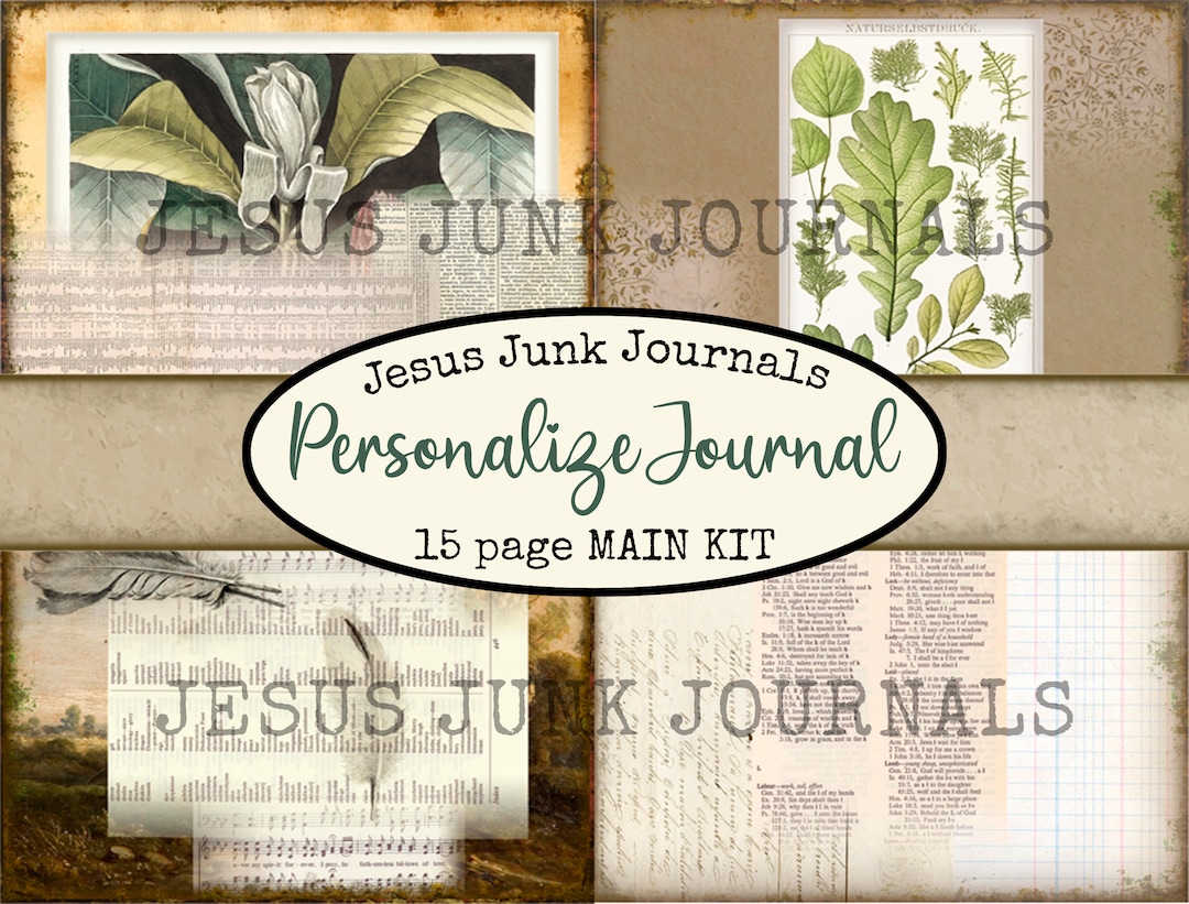 PERSONALIZE Junk Journal MAIN KIT, Jesusjunkjournals, Pam Sledd, Jesus ...