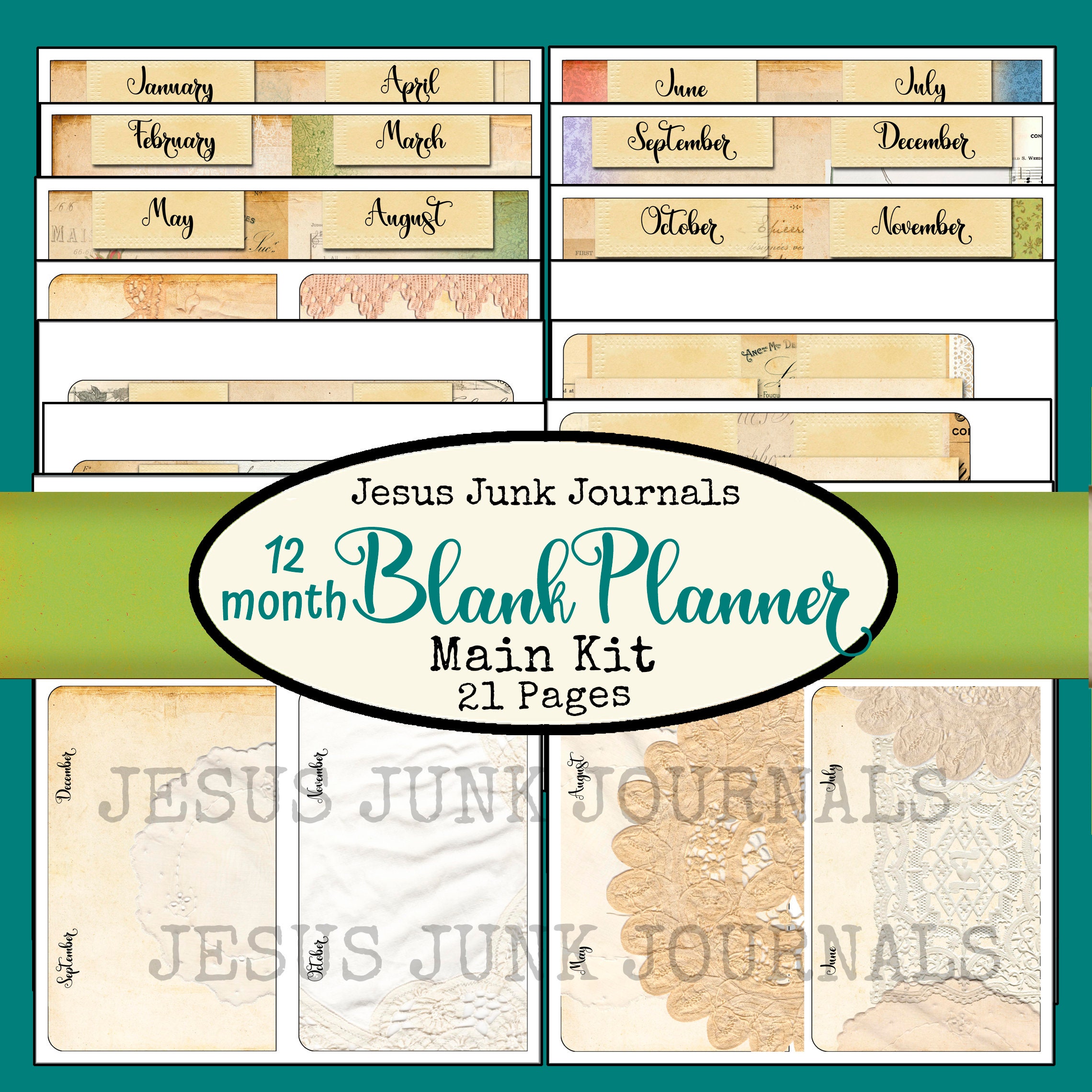 Blank Planner Main Kit, Create Any Kind of Planner-diet, Gardening ...