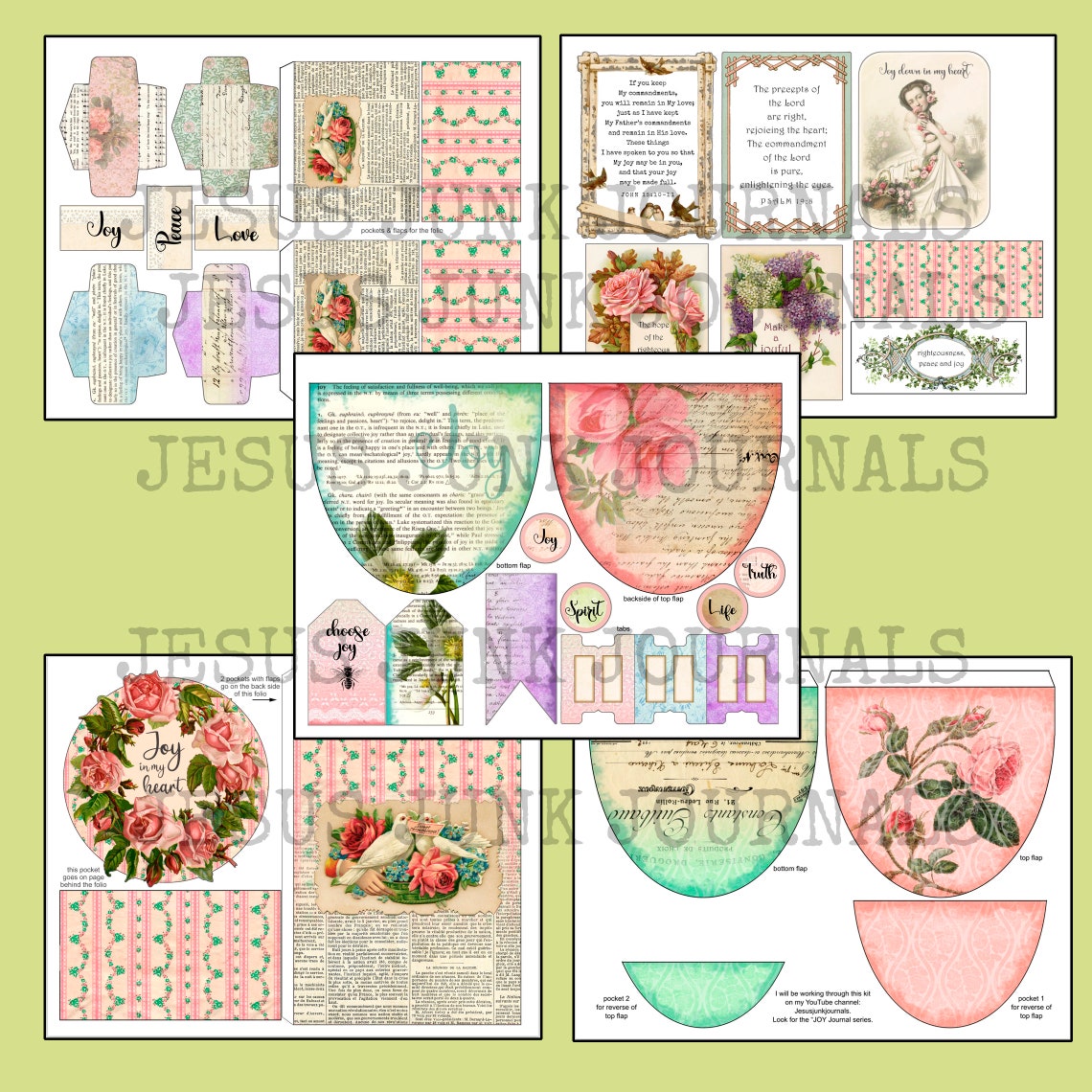 JOY Junk Journal Add-on Kit 80 Pieces of Ephemera - Etsy UK