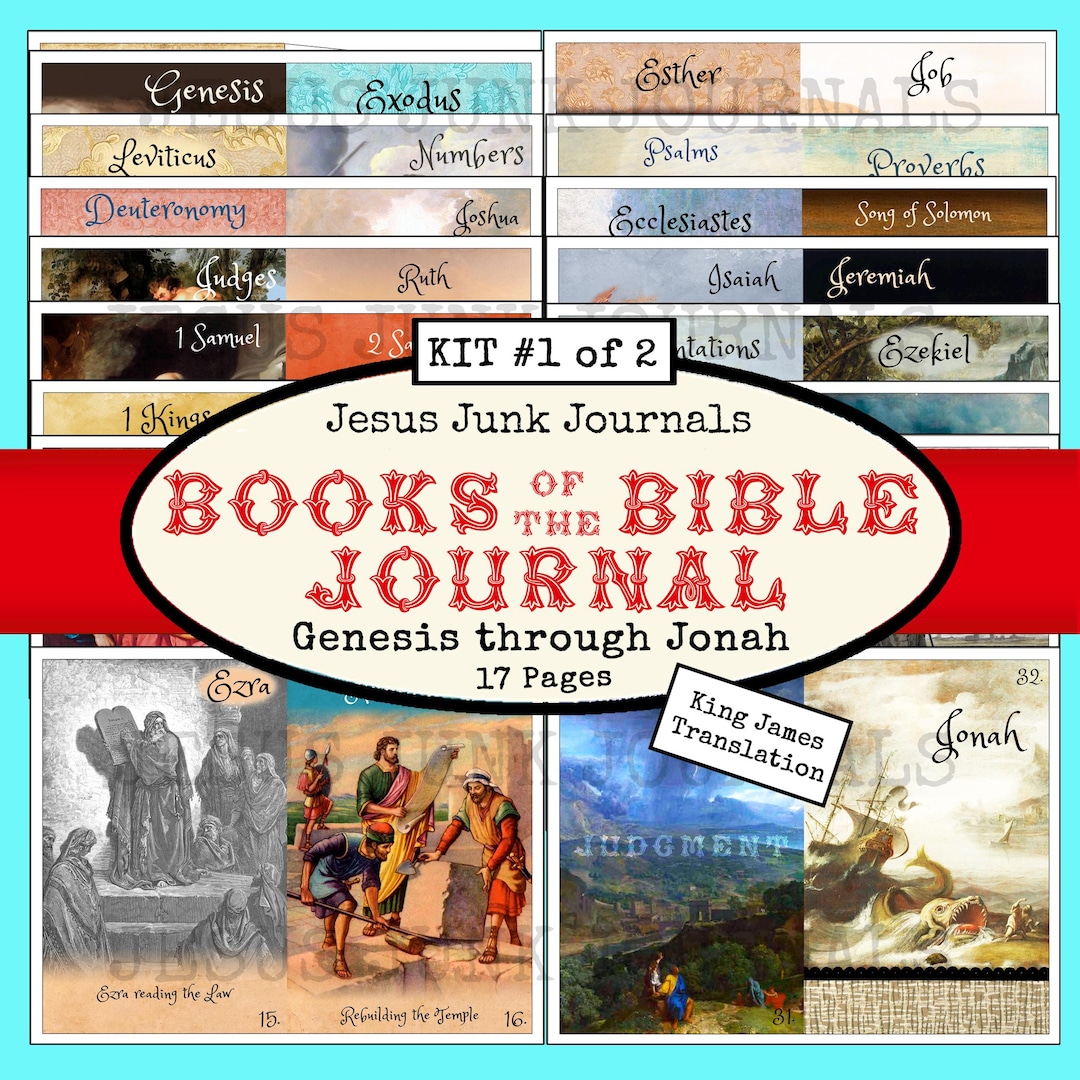 Books of the Bible Journal Kit Part 1, King James Version, a Digital ...