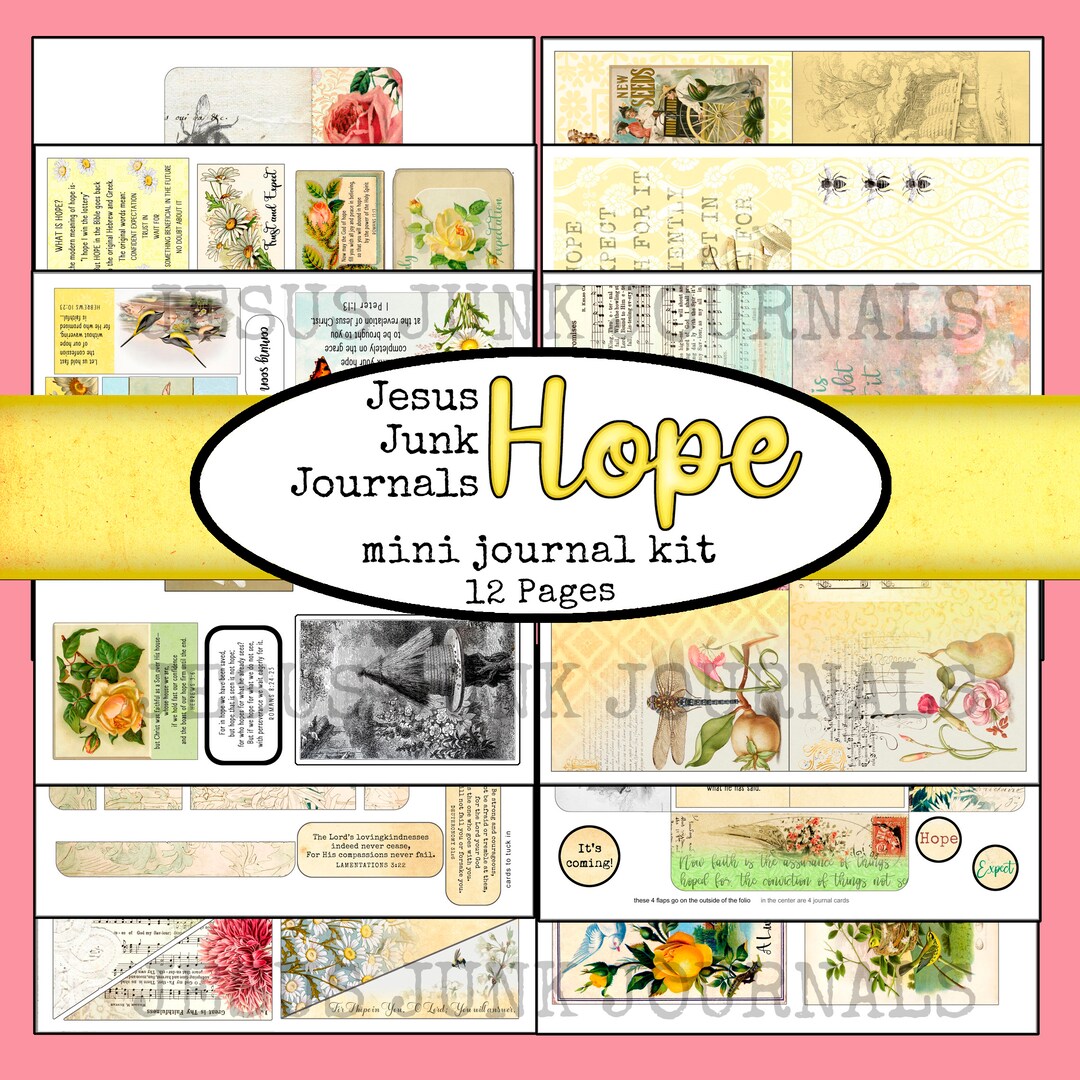 Hope Mini Journal Digital Kit From Jesusjunkjournals - Etsy