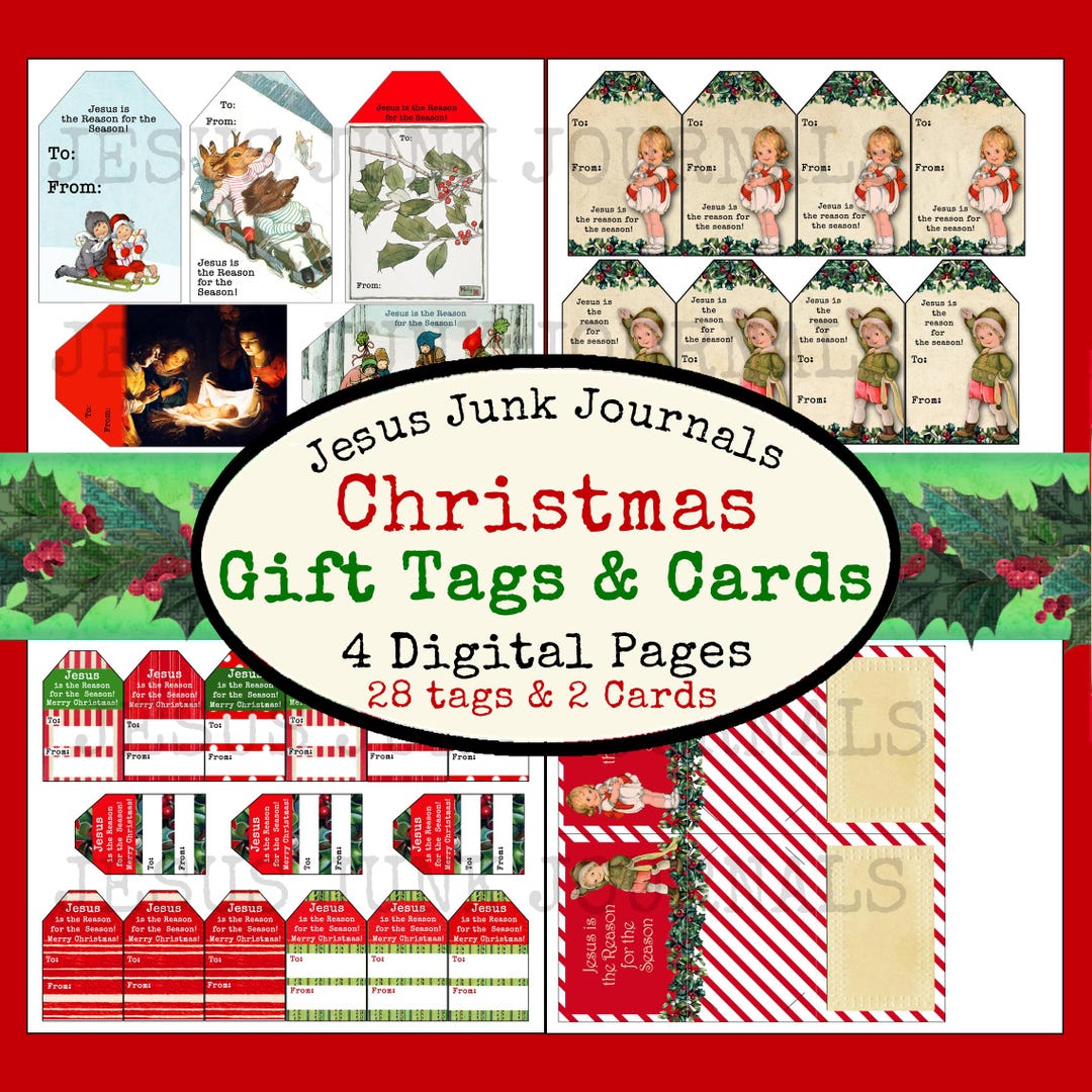 Christmas Gift Tags and Cards, Digital Download - Etsy