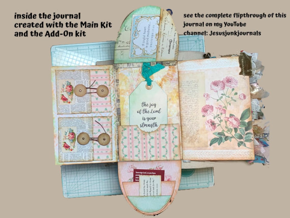 JOY Junk Journal Digital Kit 15 Page Download - Etsy