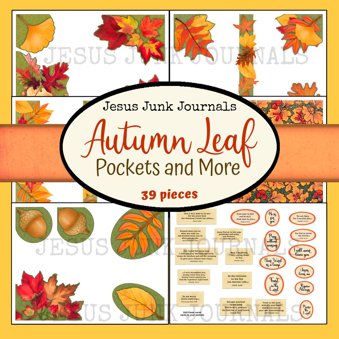 Autumn Leaf Pockets and More, Scripture Cards Included, Digital Kit - Etsy