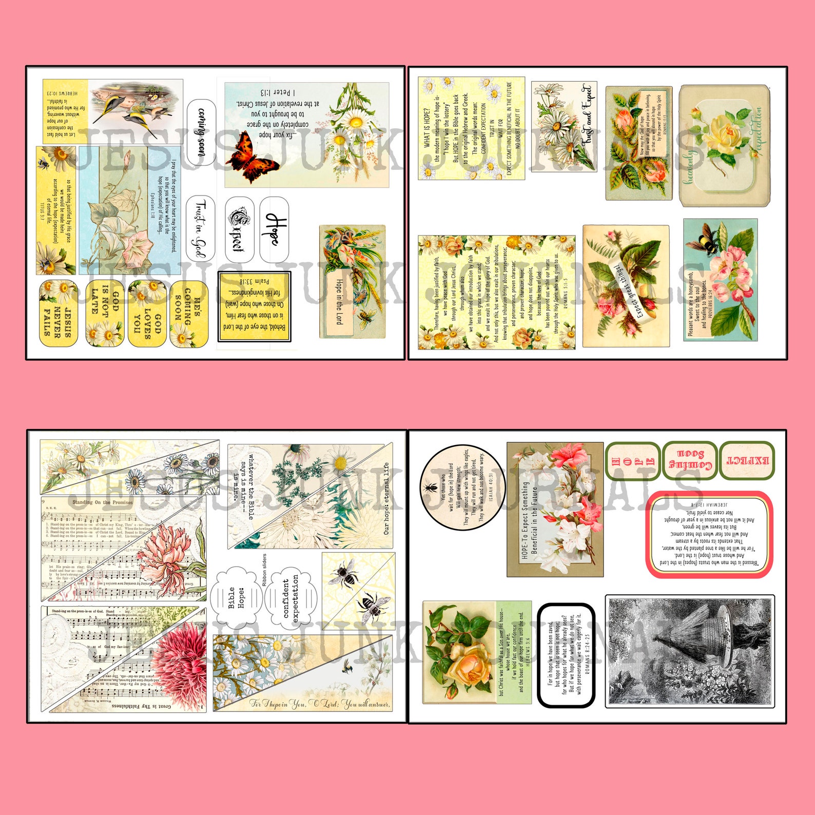 Hope Mini Journal Digital Kit From Jesusjunkjournals - Etsy